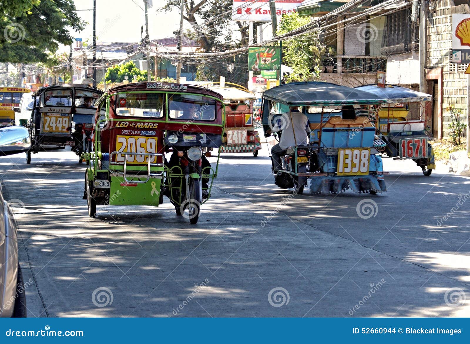 Tricycles, Philippines editorial stock image. Image of transport - 52660944