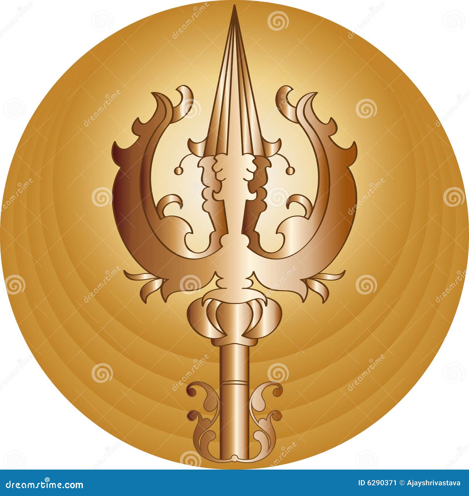 Trident stock illustration. Illustration of artistic, hand - 6290371