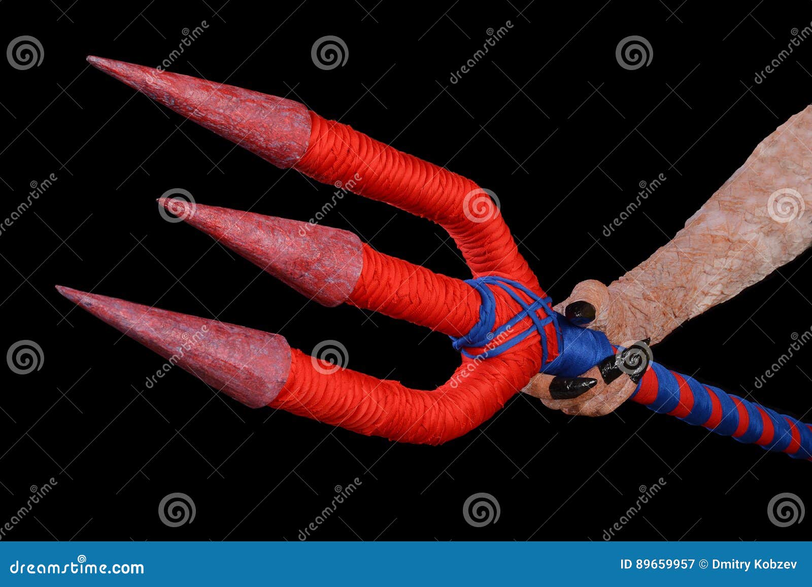 Trident in Der Hand Eines Fiktiven Seins Stockbild - Bild von teufel ...