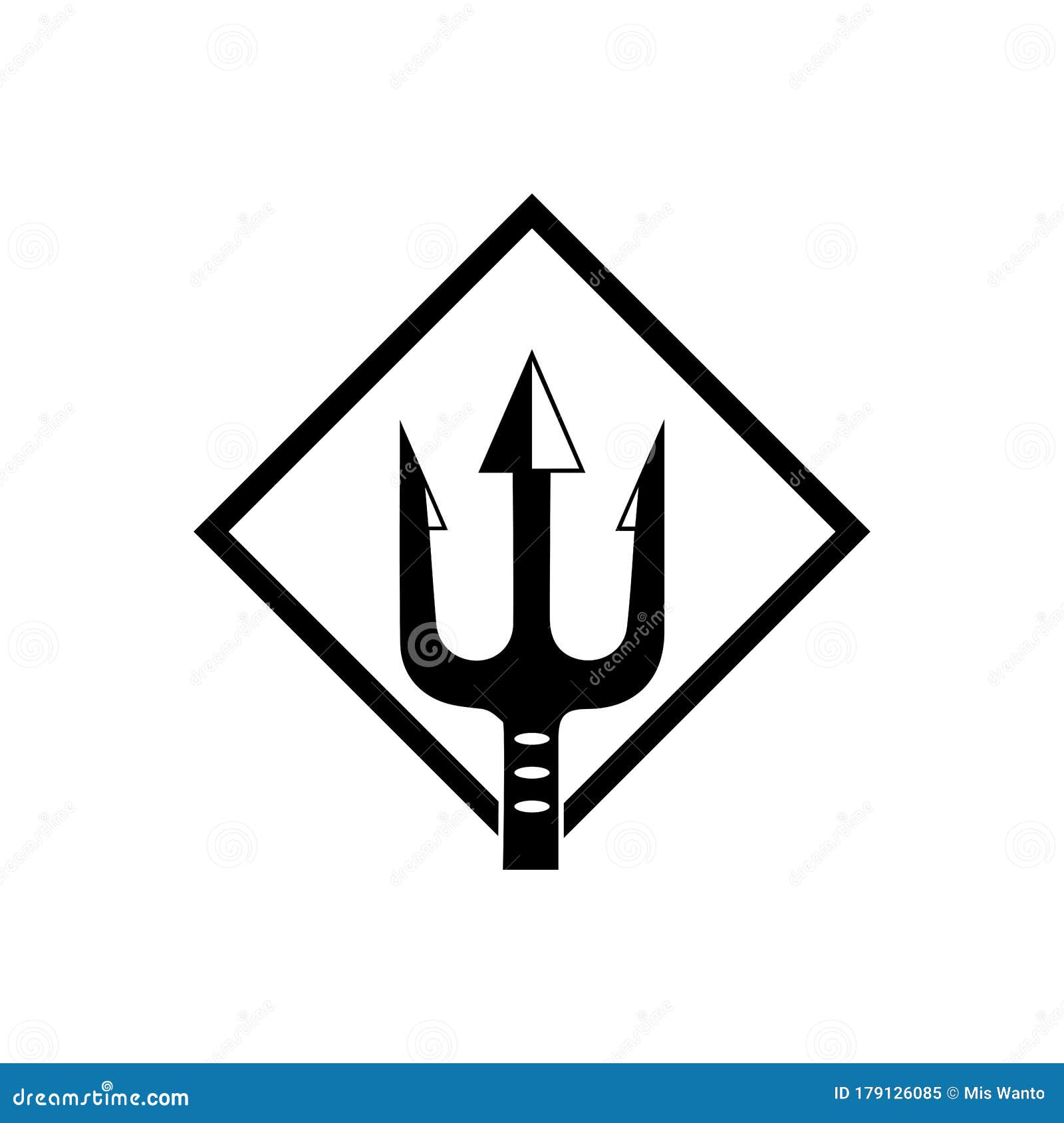 Trident Design Vector and Poseidon Icon Illustration Template Stock ...