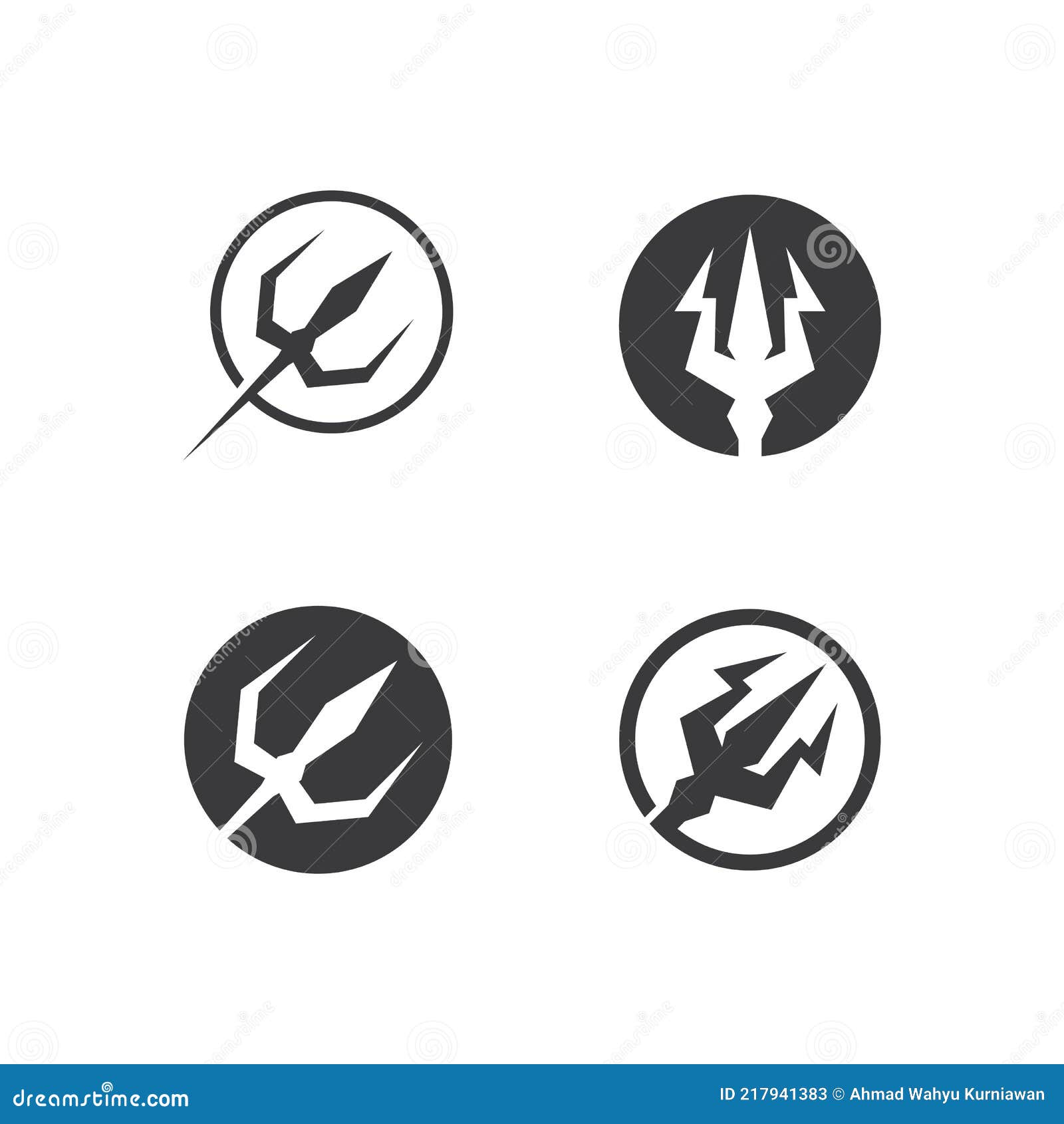 Trident devil design stock vector. Illustration of network - 217941383