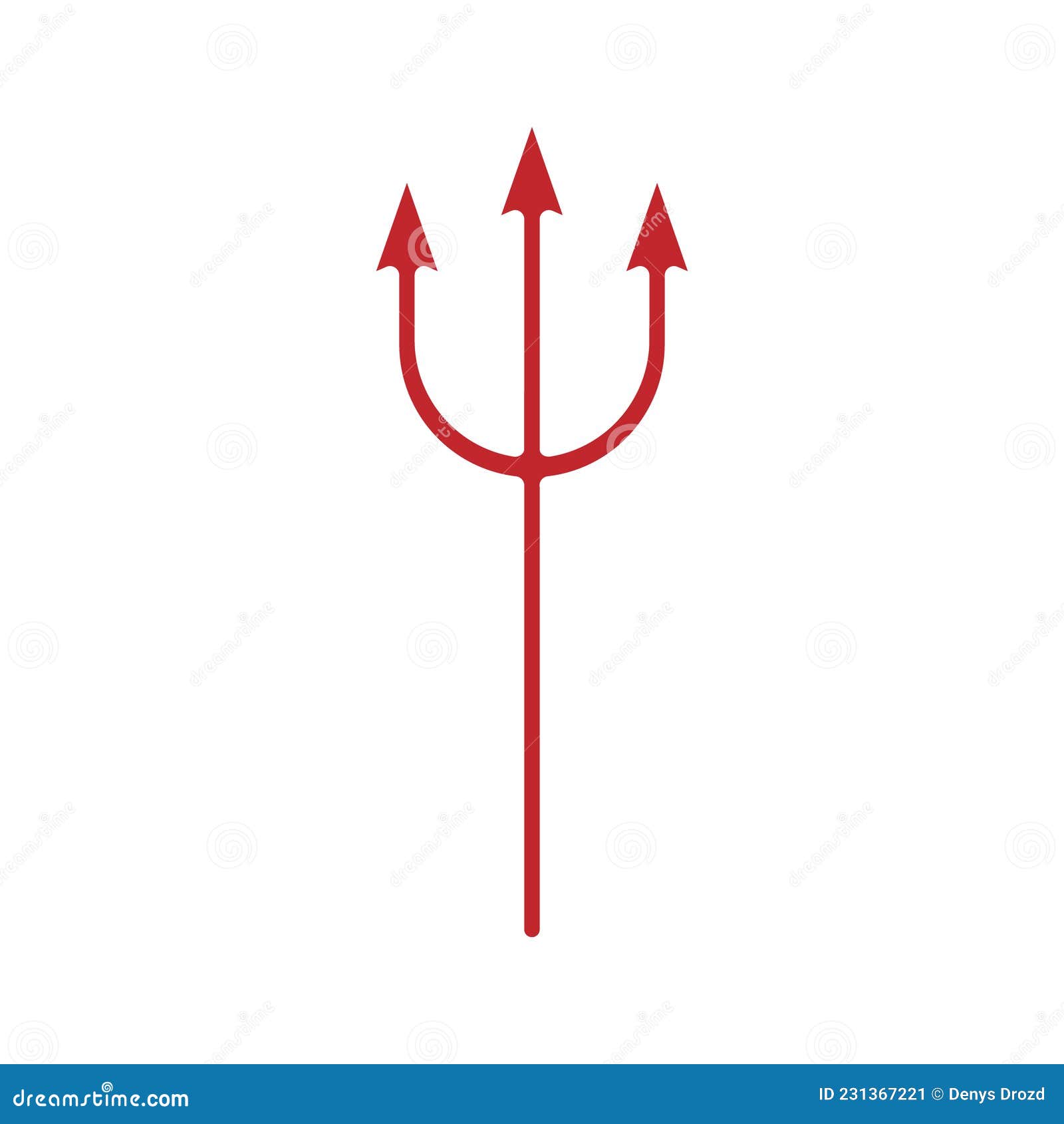 Trident Devil Icon Vector. Pitchfork Illustration Sign. Hell Symbol ...