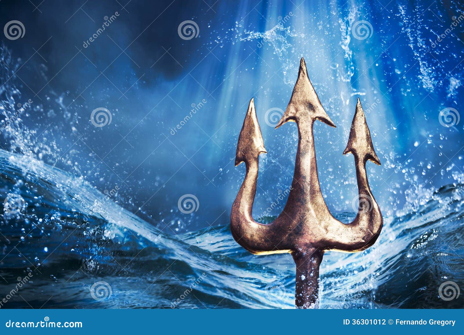 Trident on a Dramatic Background Stock Photo - Image of myth, sharp ...