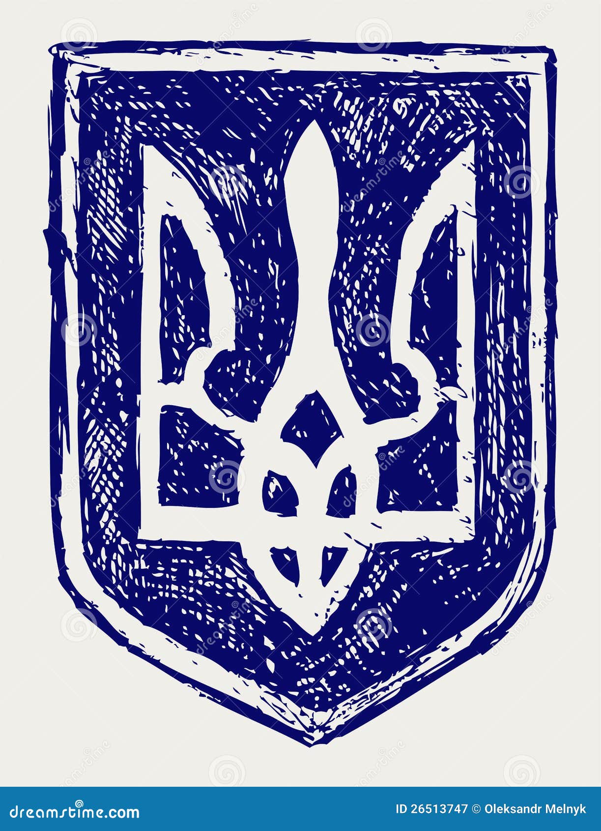 Trident. Emblem of Ukraine stock vector. Illustration of authentic ...