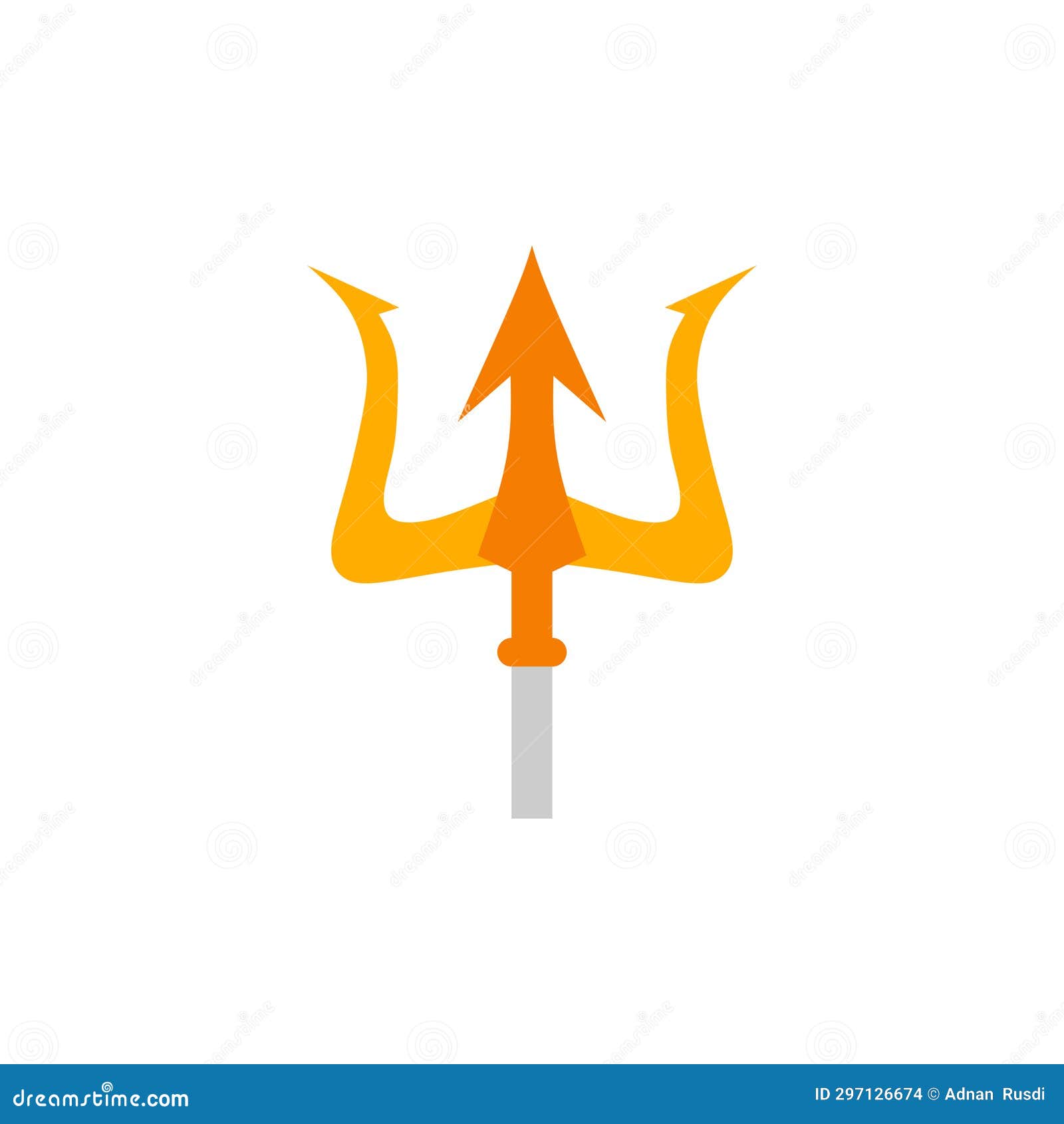 Poseidon With A Golden Trident And Into The Shell With Fantasy Girl In ...