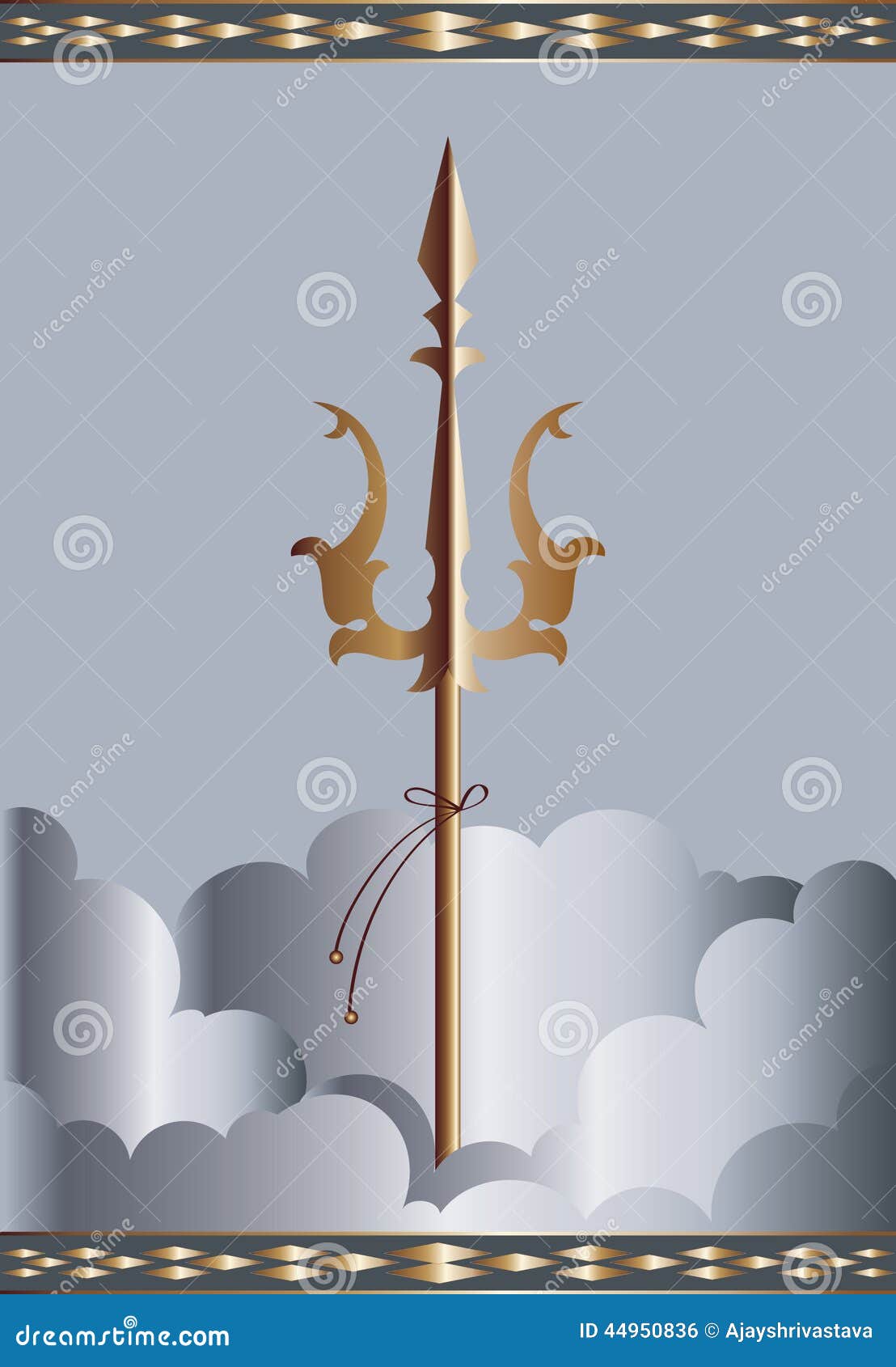 Trident the Holy Weapon stock vector. Illustration of clip - 44950836