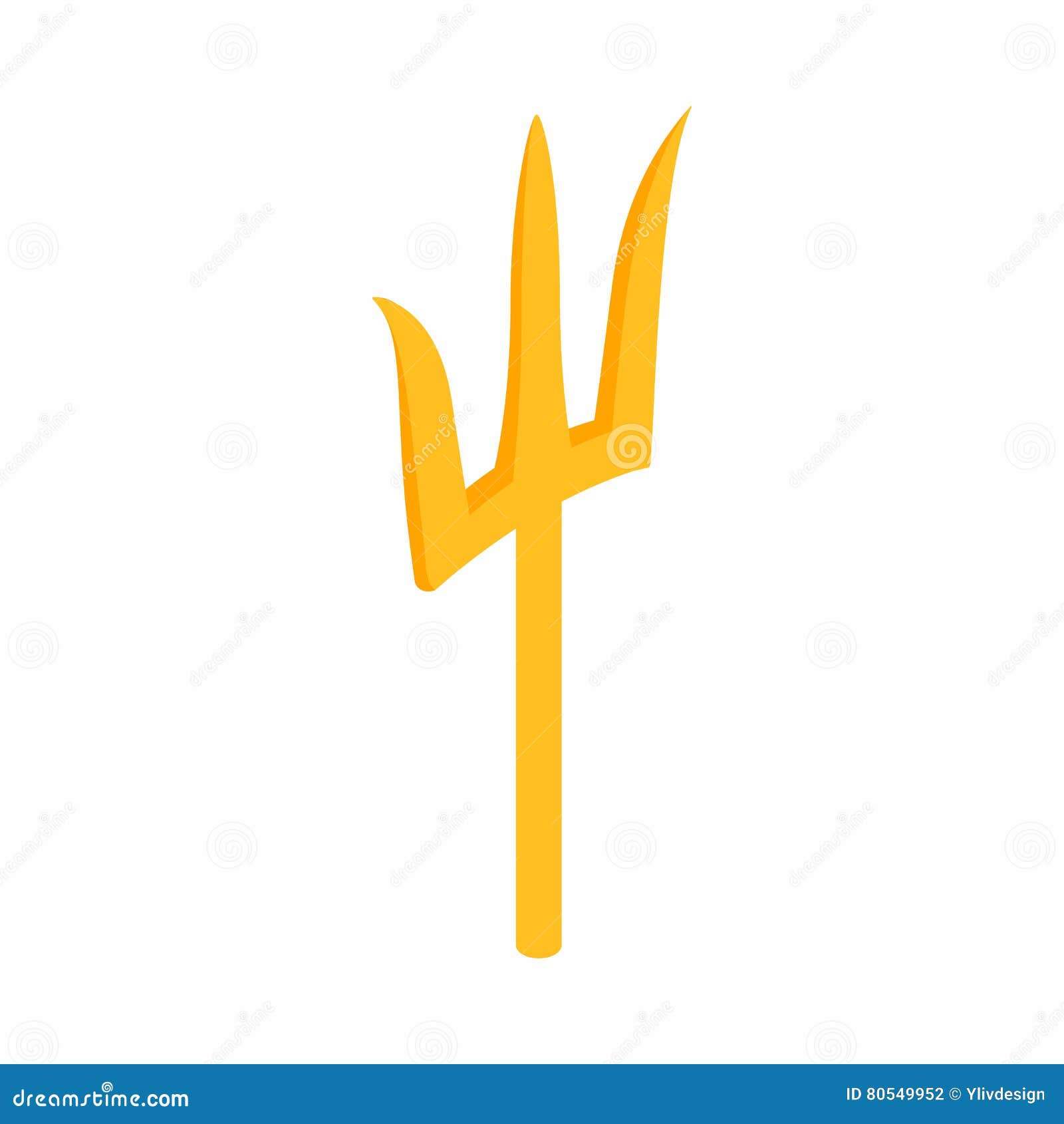 Trident Icon, Isometric 3d Style Stock Vector - Illustration of holiday ...