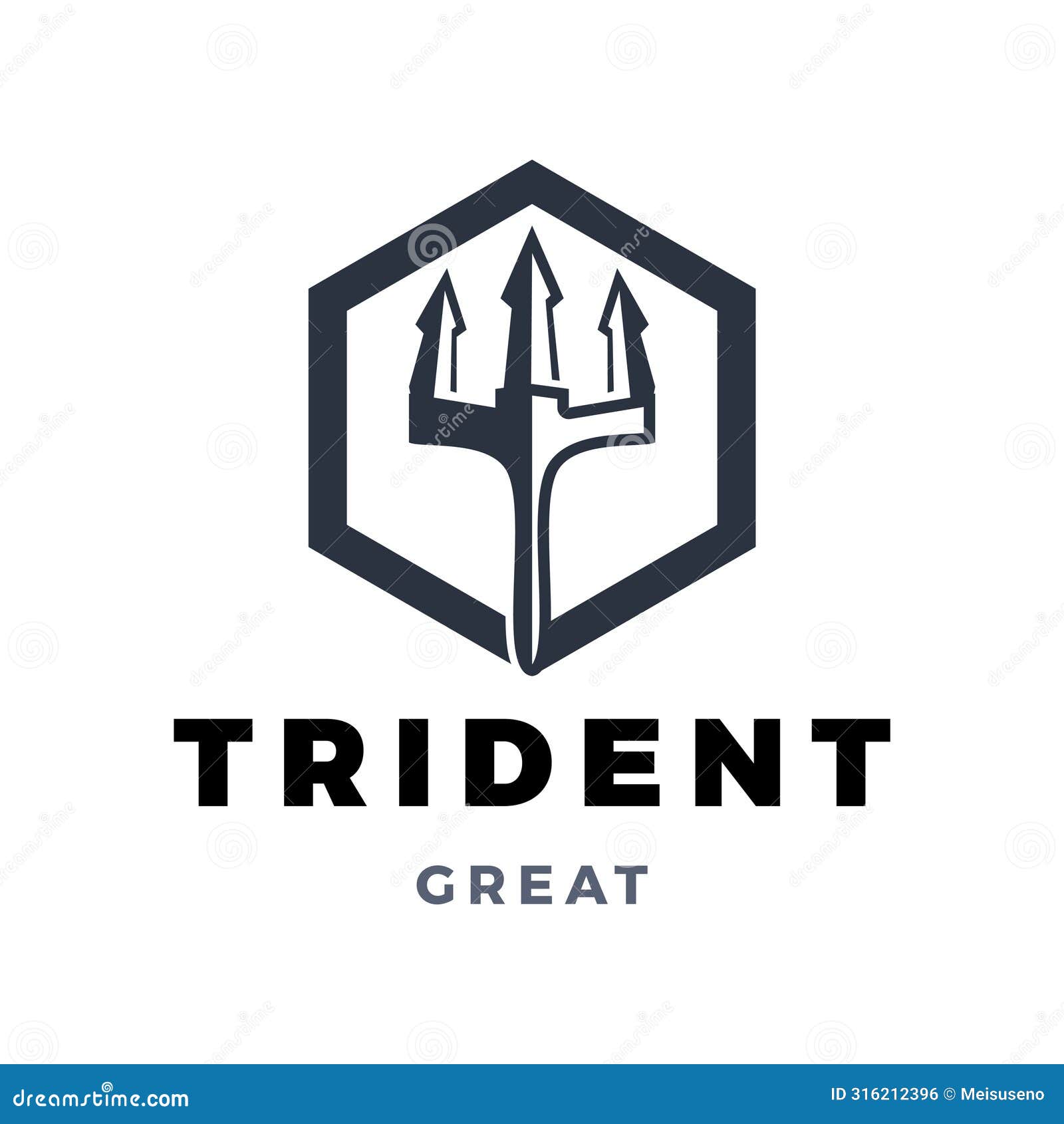 Trident Icon Logo Design Template Stock Vector - Illustration of ...
