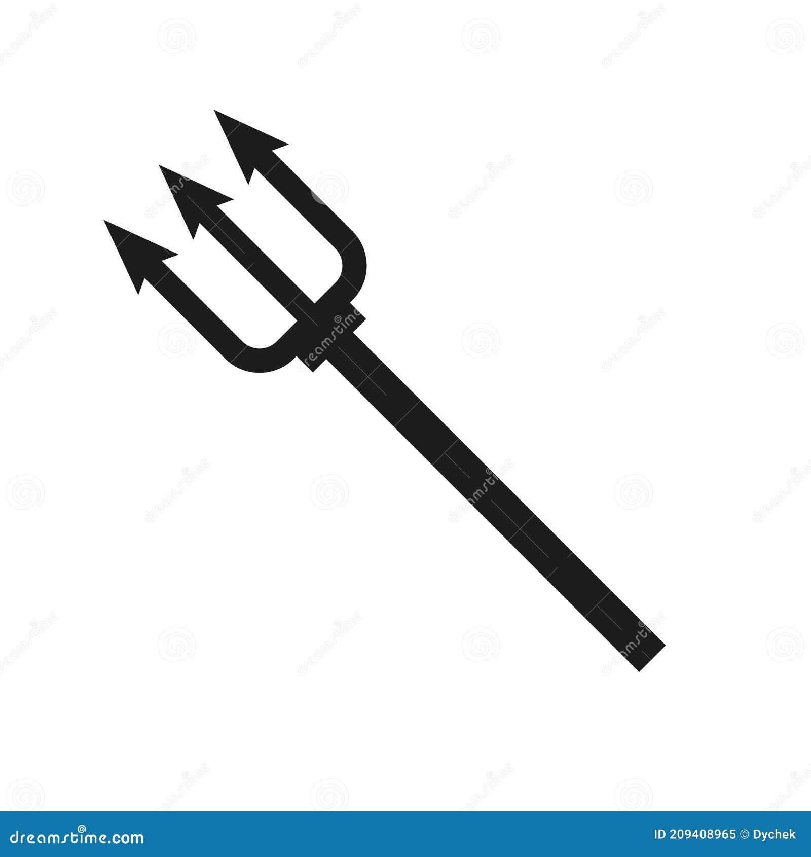 The Trident Icon. Simple Vector Illustration on a White Background ...