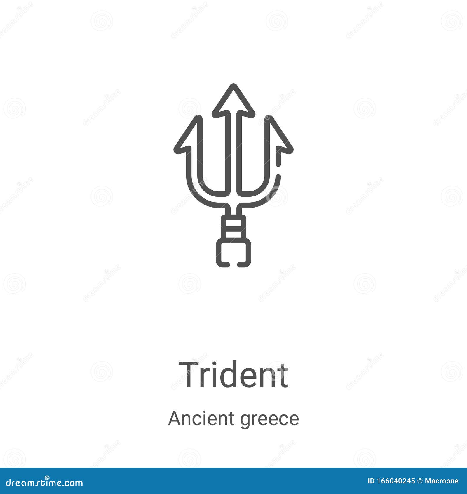 Trident Icon Vector from Ancient Greece Collection. Thin Line Trident ...