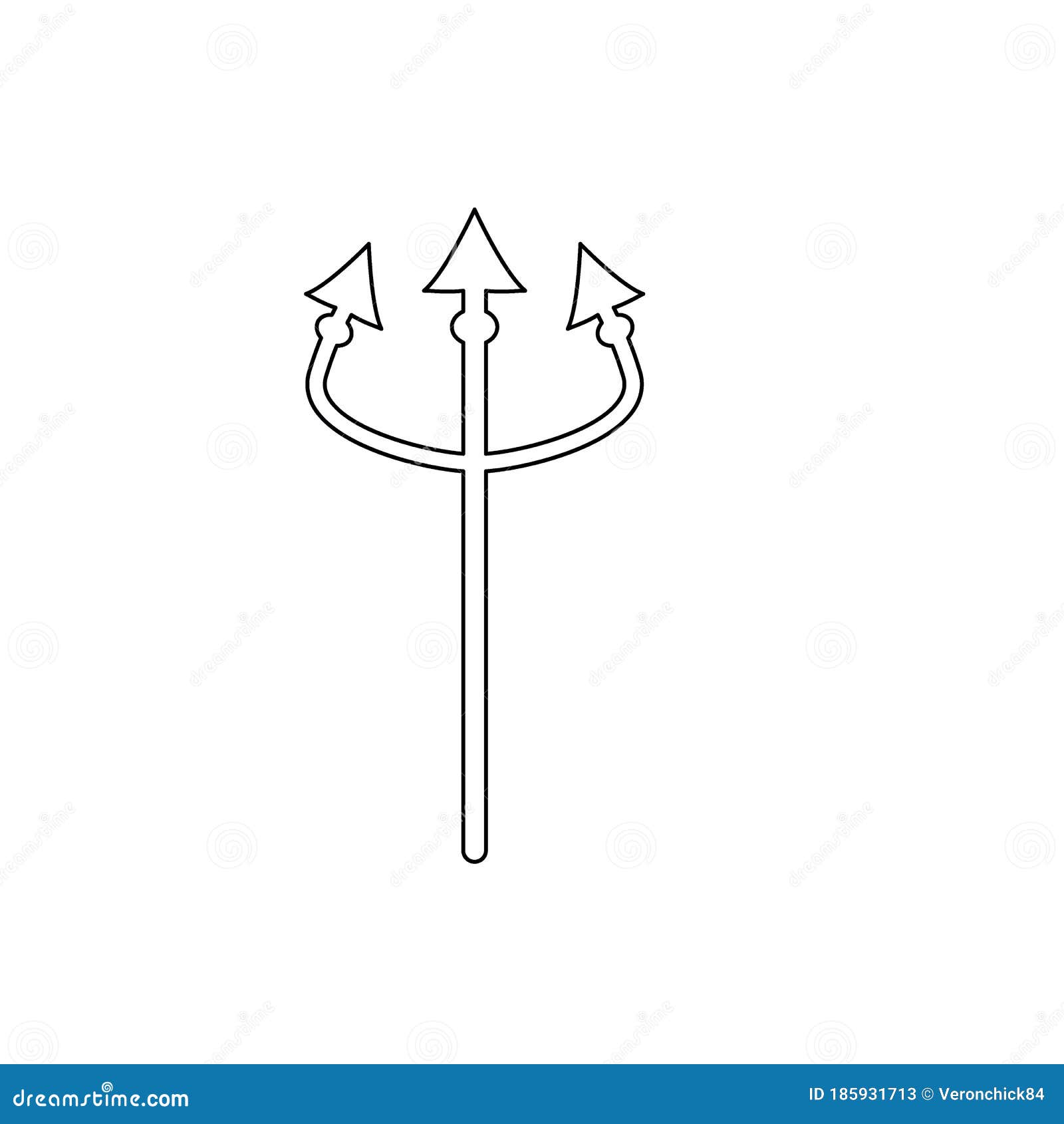 Trident Icon Vector. Black Trident Symbol Stock Vector - Illustration ...