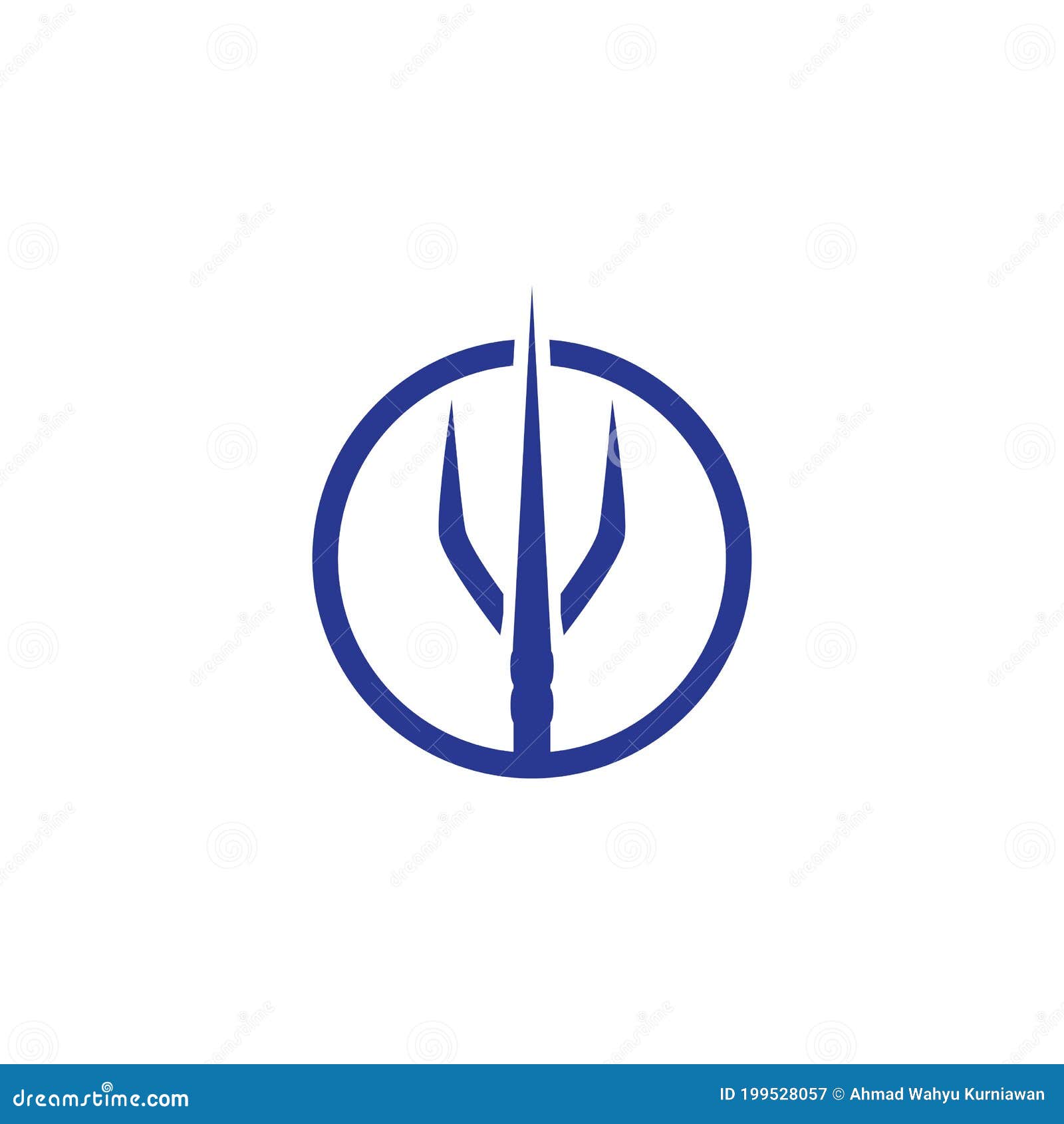 Trident illustration stock vector. Illustration of ancient - 199528057