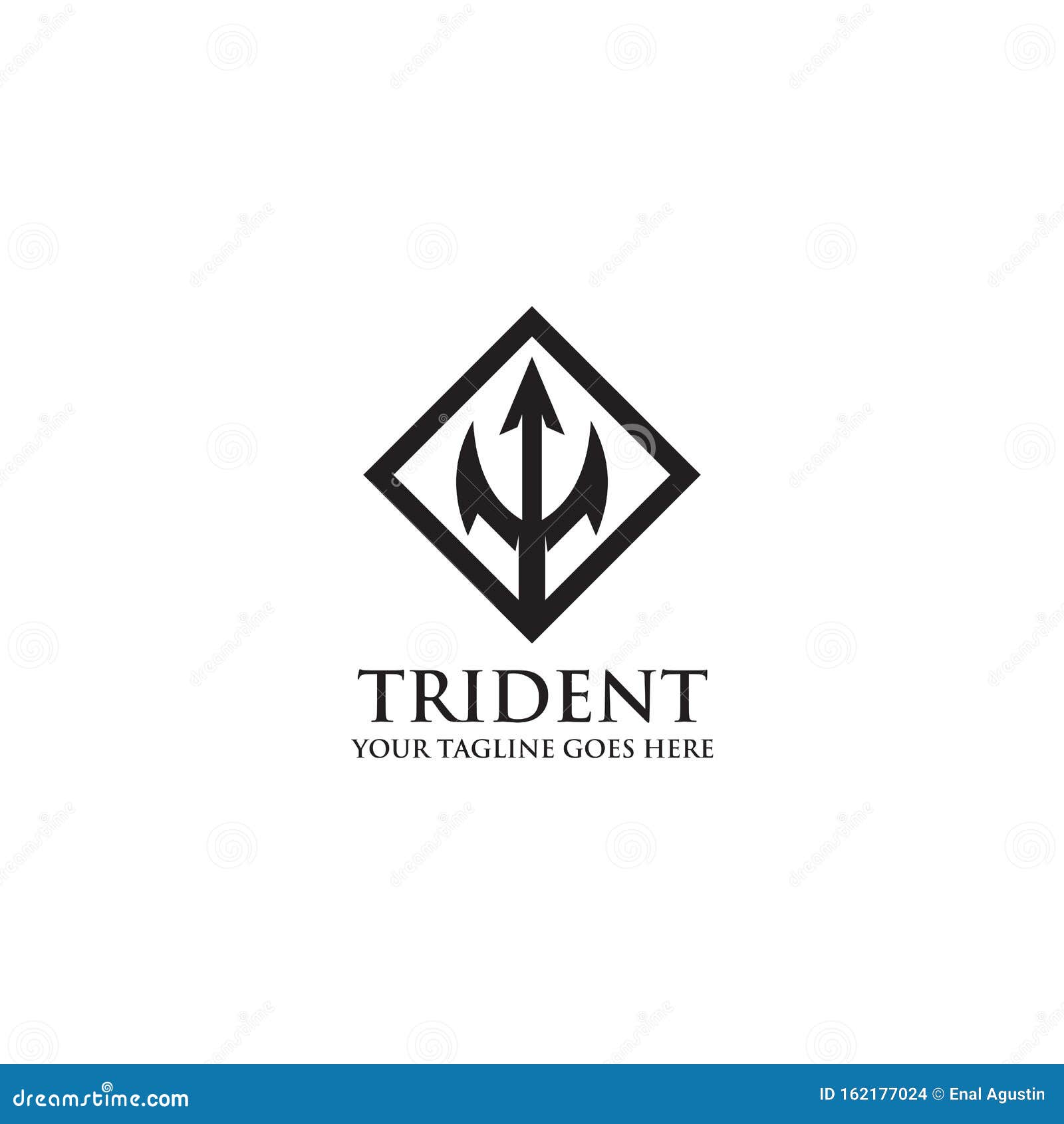 Trident Logo Design Vector Template Stock Vector - Illustration of king ...