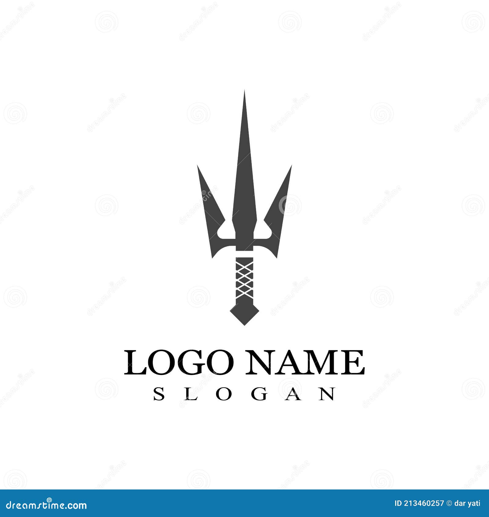 Trident Logo Icon Template Vector Design Stock Vector - Illustration of ...
