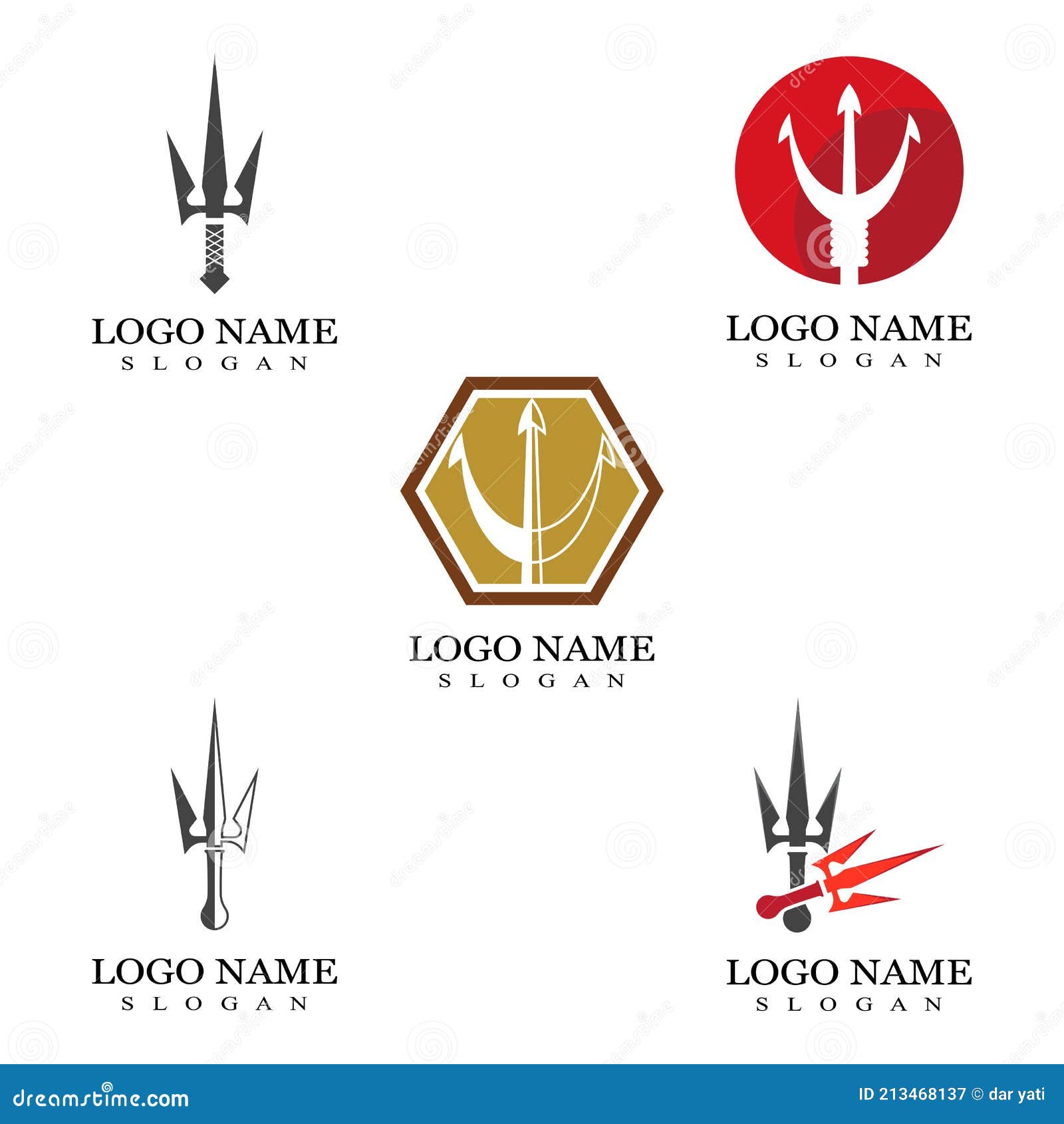 Trident Logo Icon Template Vector Design Stock Vector - Illustration of ...