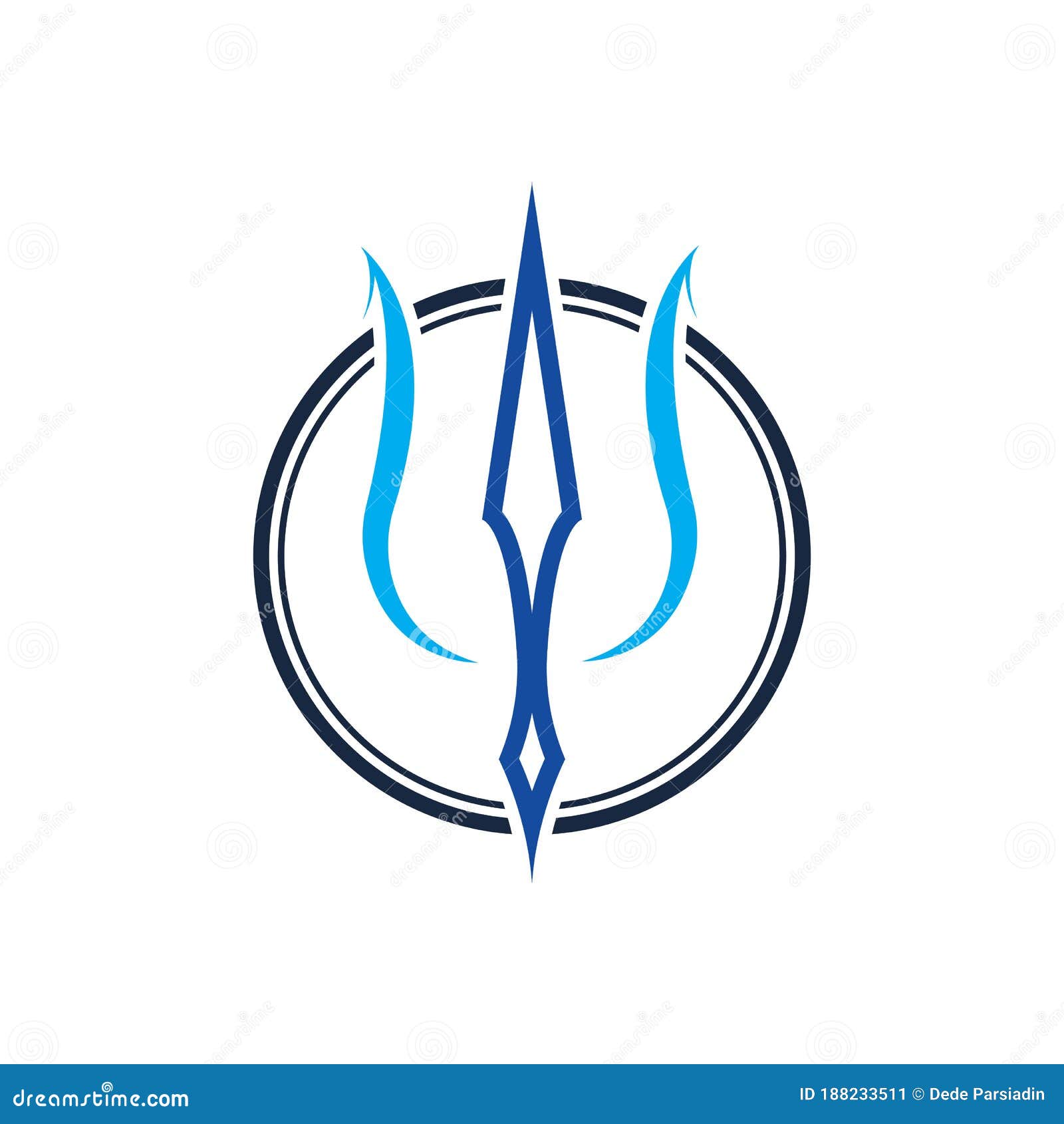 Trident Logo Template Vector Icon Illustration Design Stock Vector ...