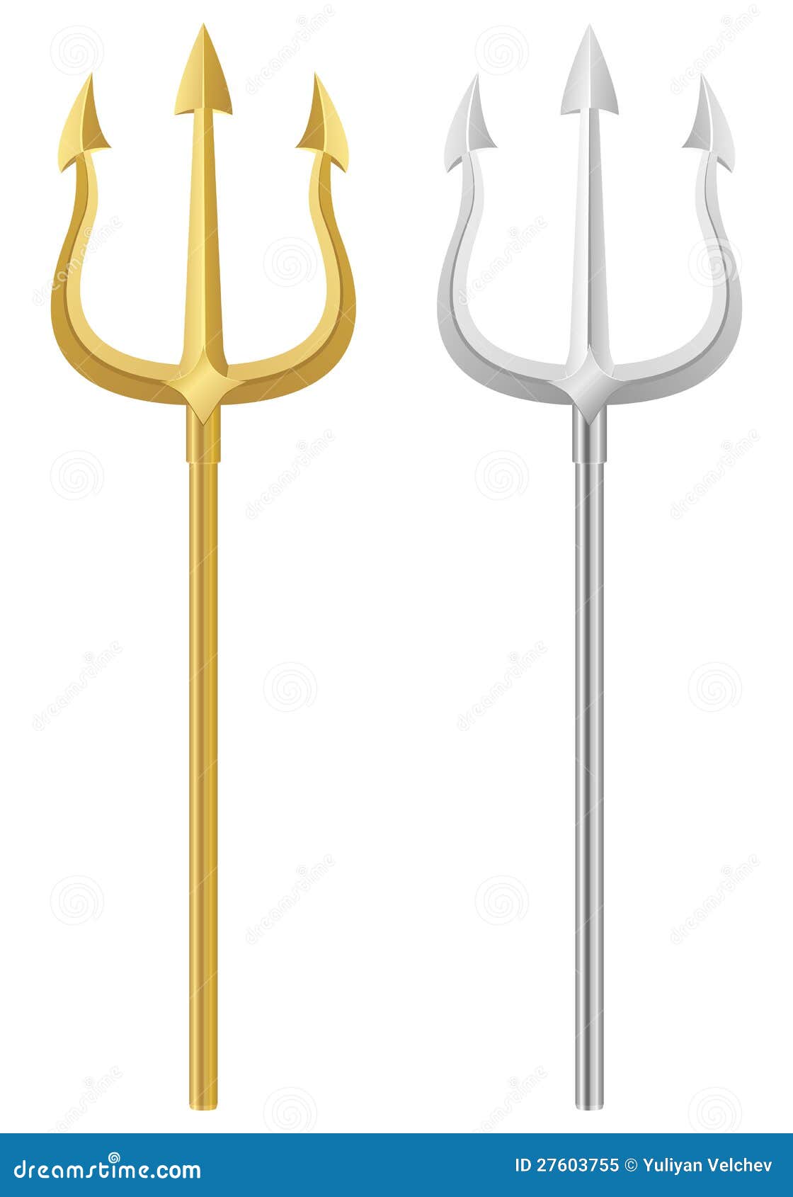 Trident set stock vector. Illustration of sharp, silver - 27603755