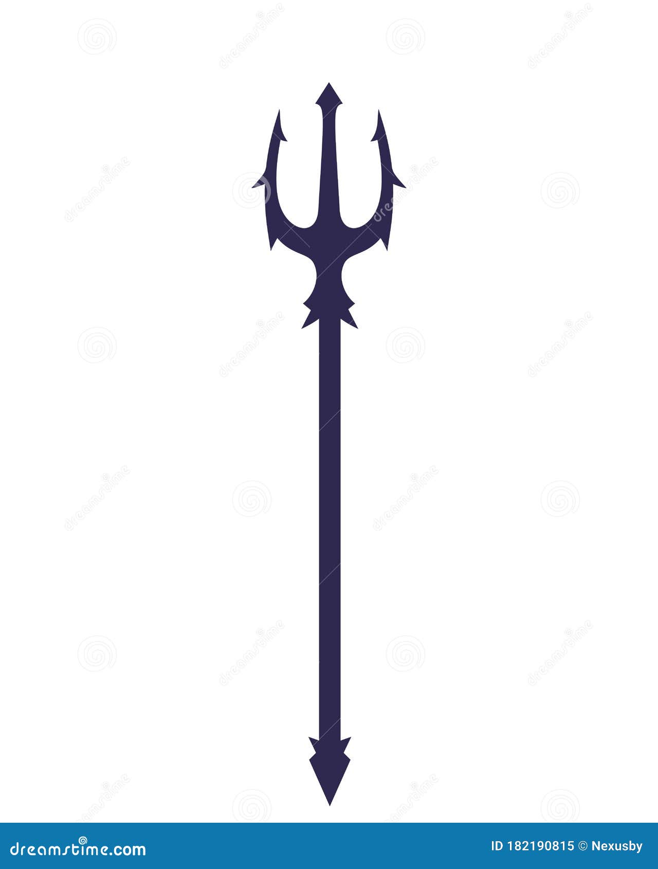 Trident silhouette, vector stock illustration. Illustration of neptune ...