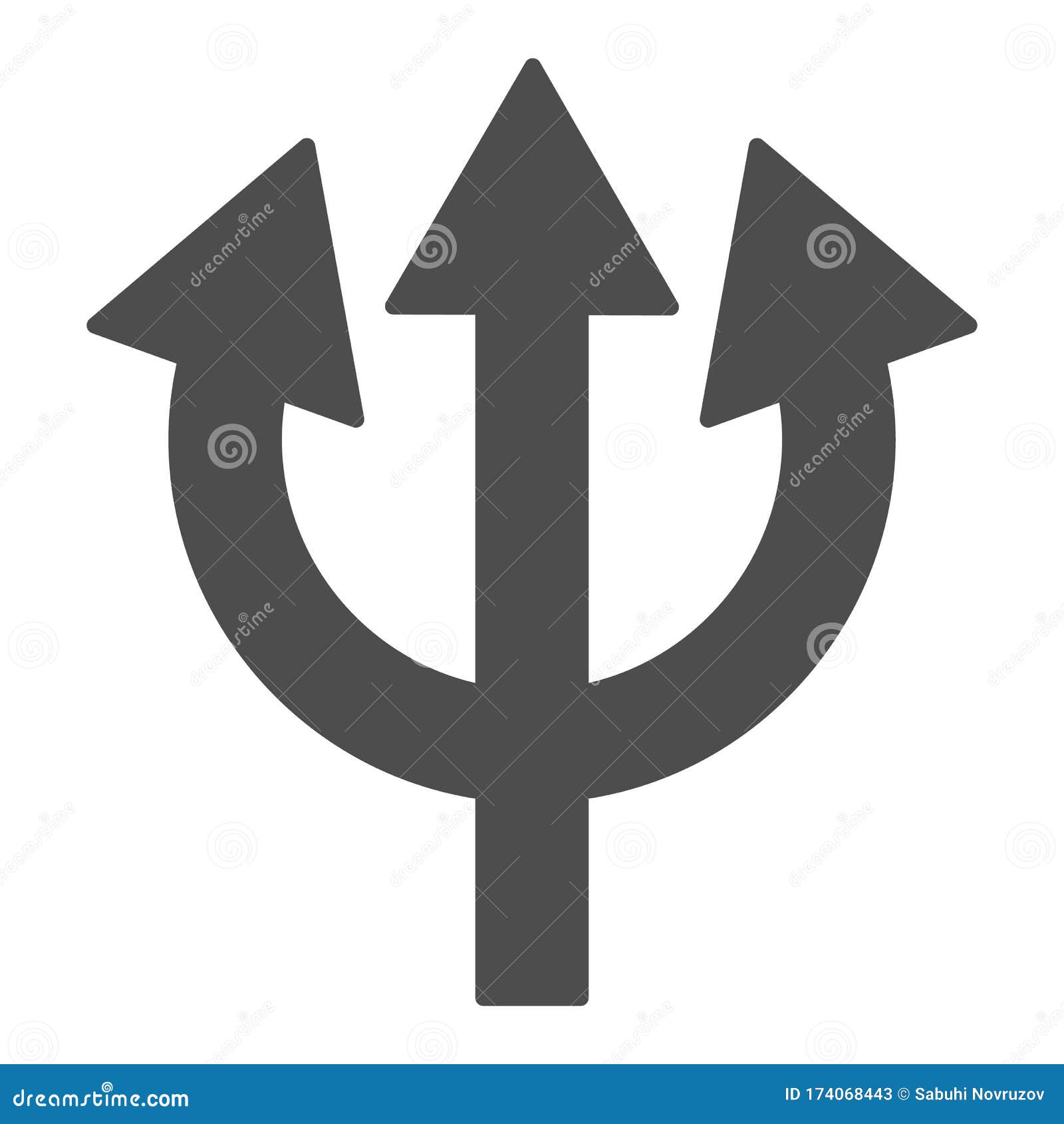 Trident Solid Icon. Devil Pitchfork Evil Fork Sign. Halloween Party ...