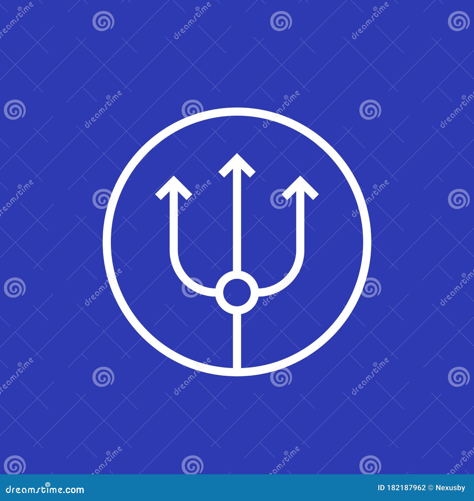 Set Of Linear Trident Devil Or Satan Vector Icons. Stock Image ...