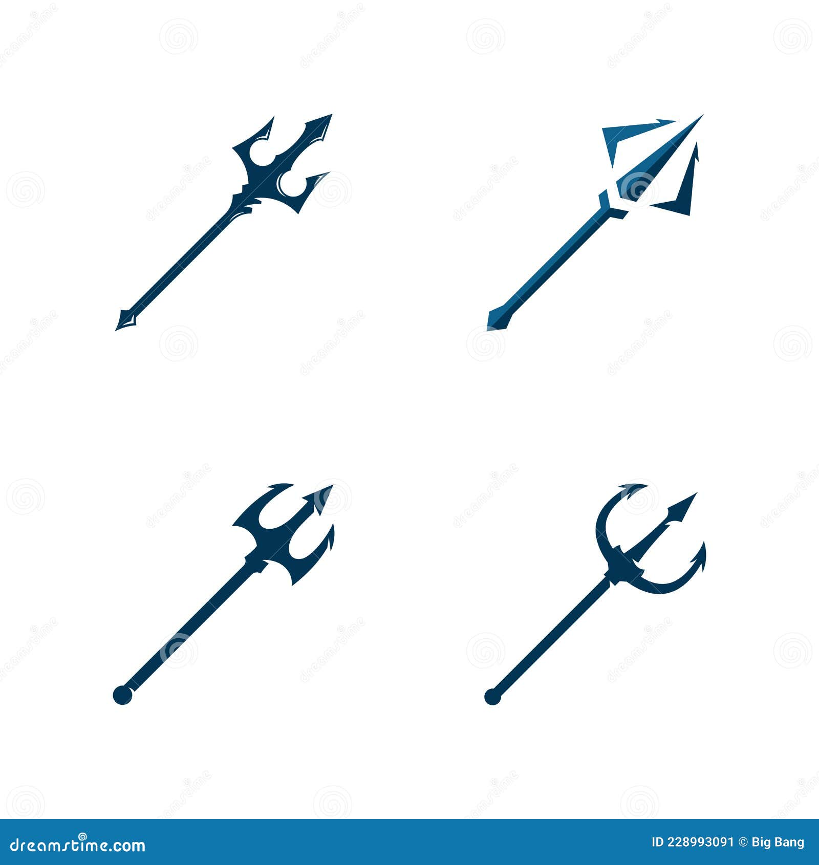 Trident Vector Logo Icon Illustration Sign Symbol Stock Vector ...