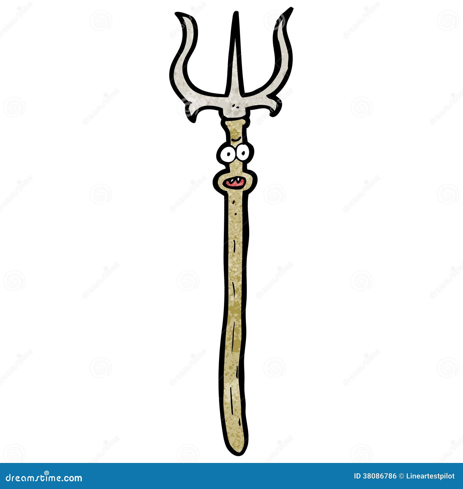 Tridente Dos Desenhos Animados Ilustração do Vetor - Ilustração de ...