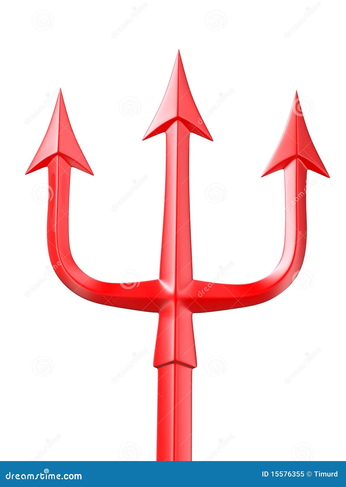 Tridente rojo aislado stock de ilustración. Ilustración de brillante ...