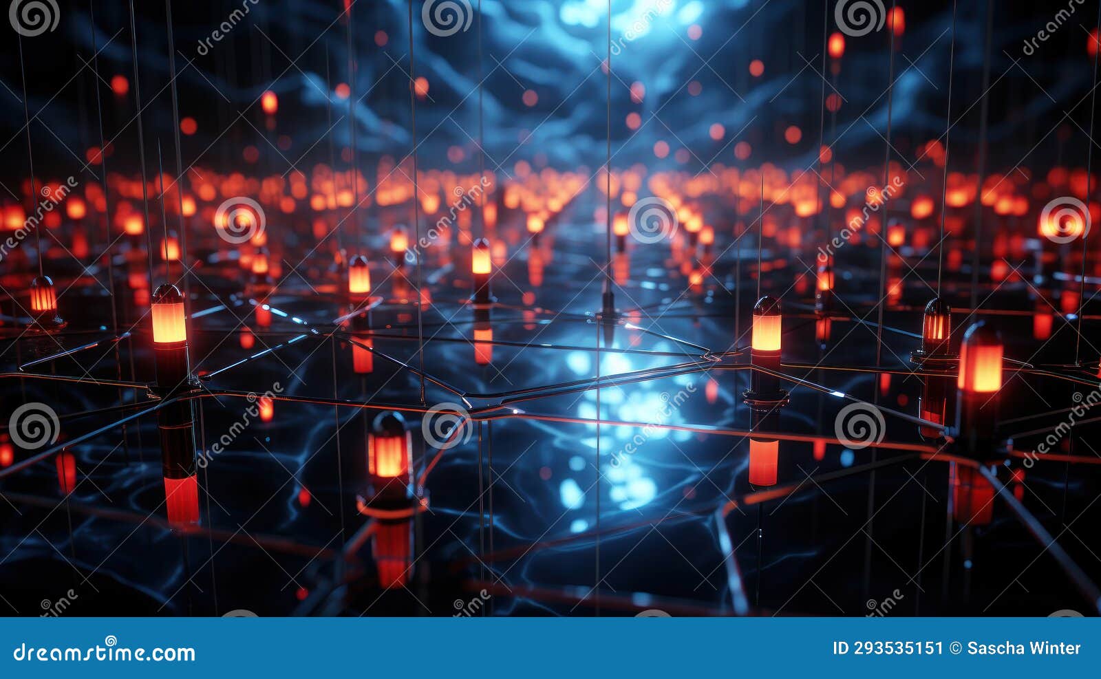 Tridimensional Interconnectivity: Exploring the 3D Network Stock Image ...