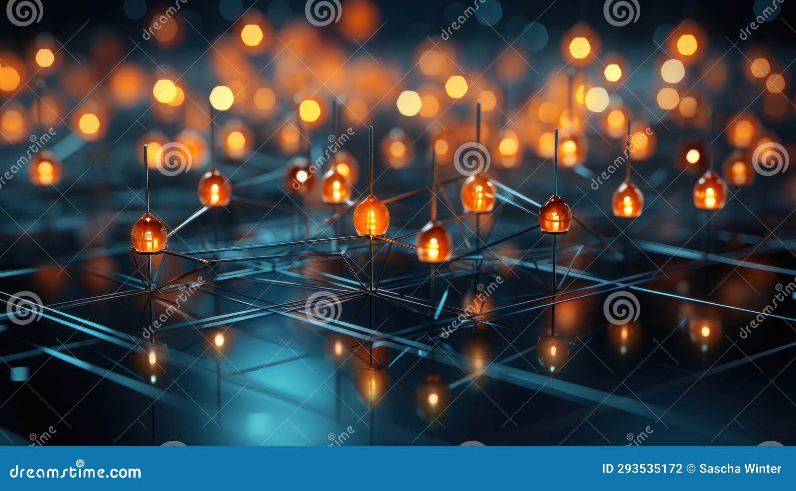 Tridimensional Interconnectivity: Exploring the 3D Network Stock Photo ...