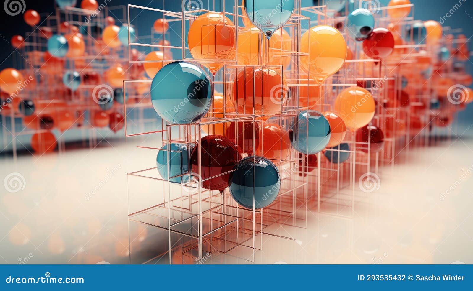 Tridimensional Interconnectivity: Exploring the 3D Network Stock Photo ...