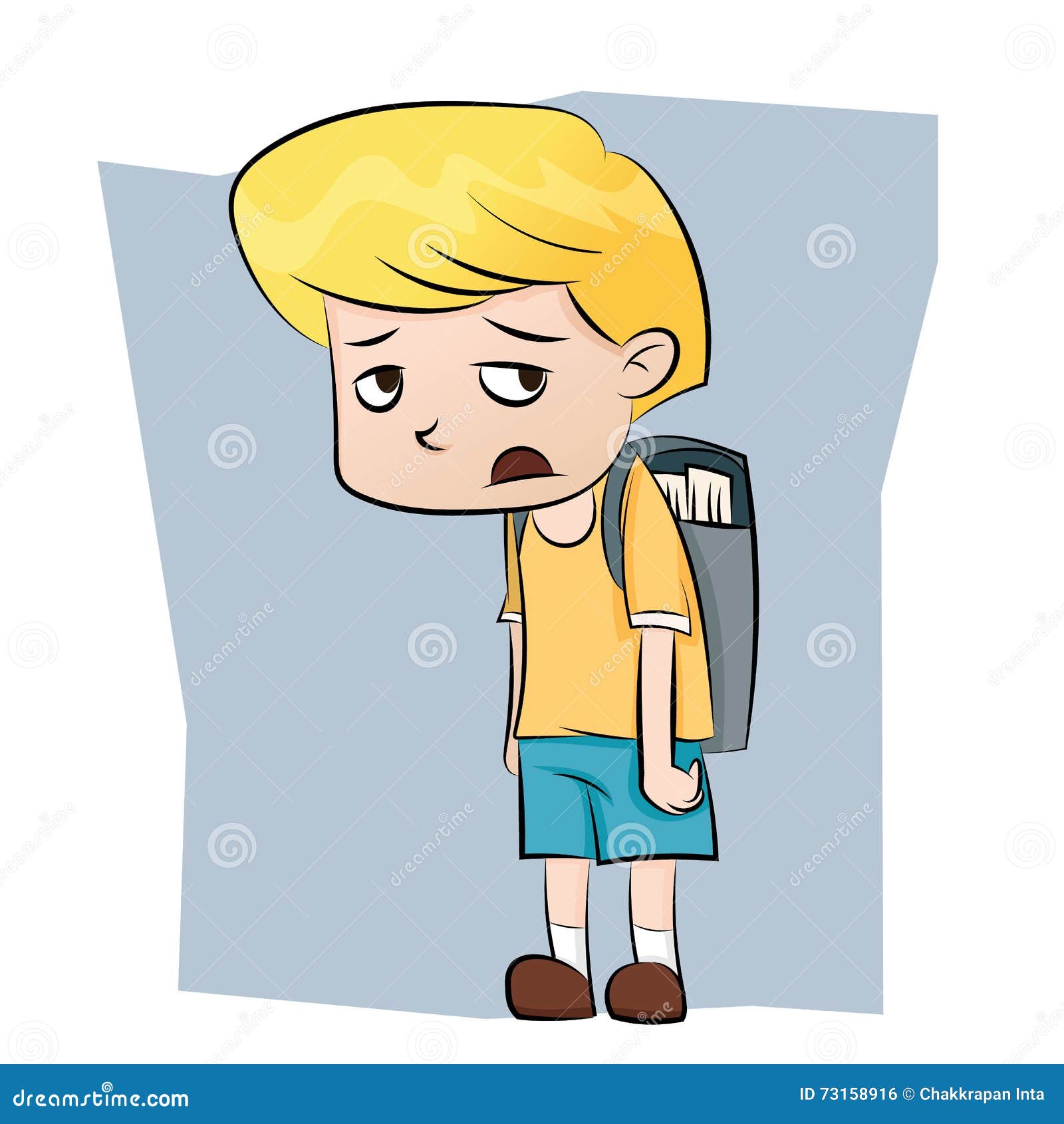 Tried Student Vector Illustration | CartoonDealer.com #73158916