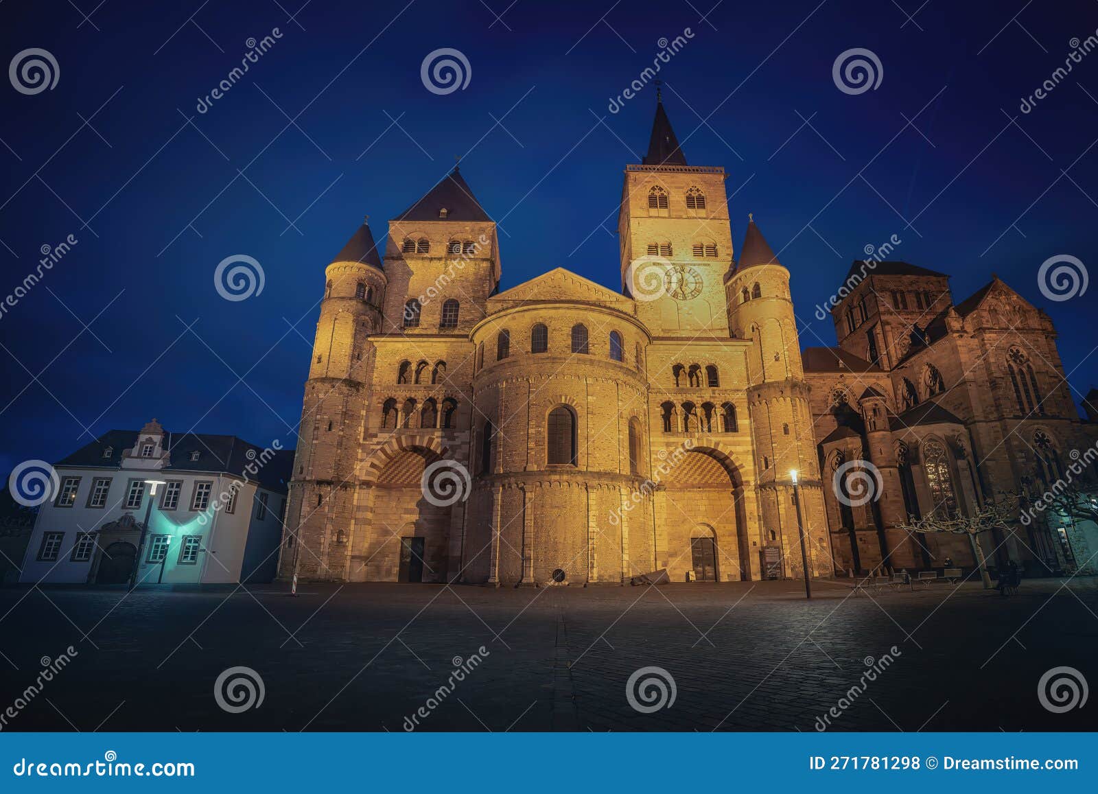 Trier Cathedral at Night - Trier, Germany Stock Photo - Image of peter ...