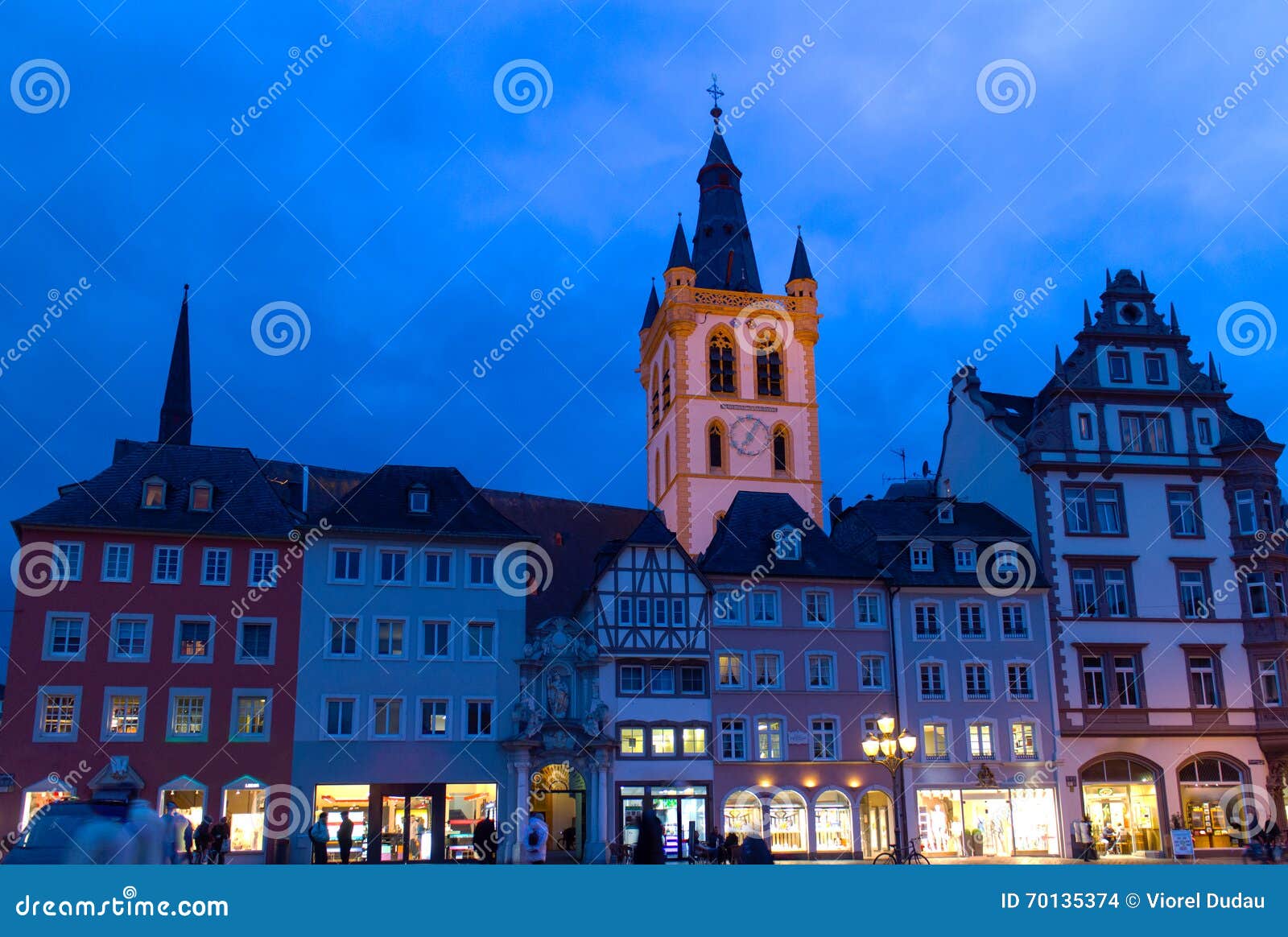 Trier, Germany stock photo. Image of night, palatinate - 70135374