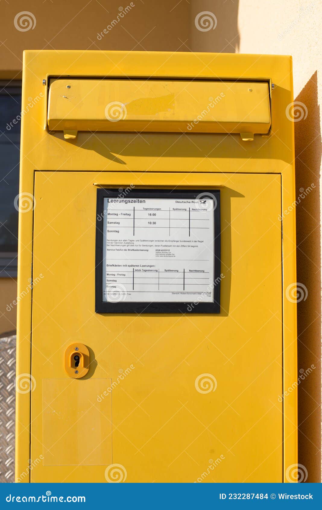 Yellow Letter Box in Germany Editorial Stock Image - Image of abstract ...