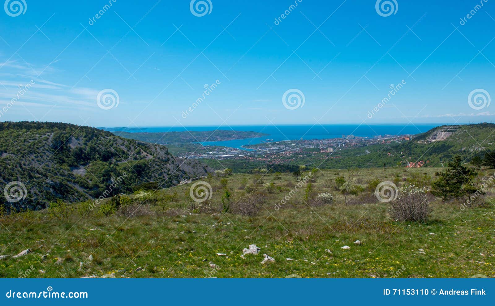 Trieste stock photo. Image of wander, walk, rock, mediterranean - 71153110