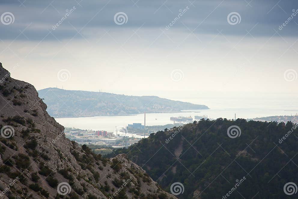 Trieste gulf stock photo. Image of rosandra, italy, city - 60798960