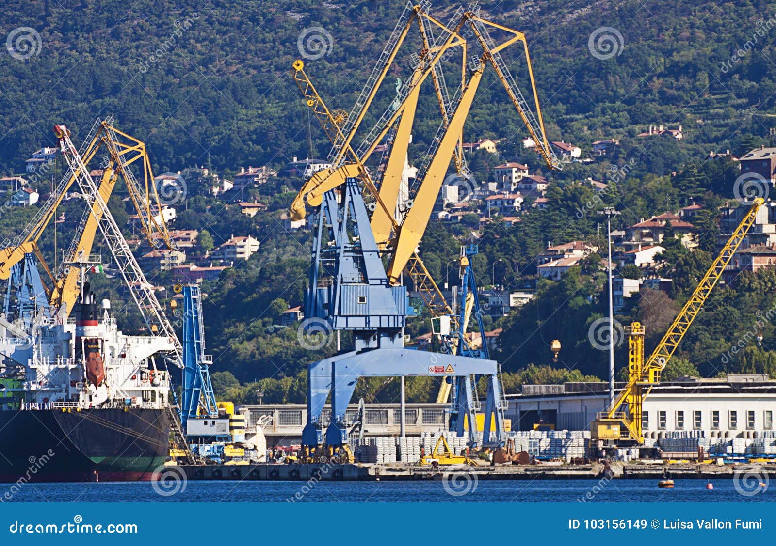 Trieste Italy, harbor stock image. Image of coastline - 103156149