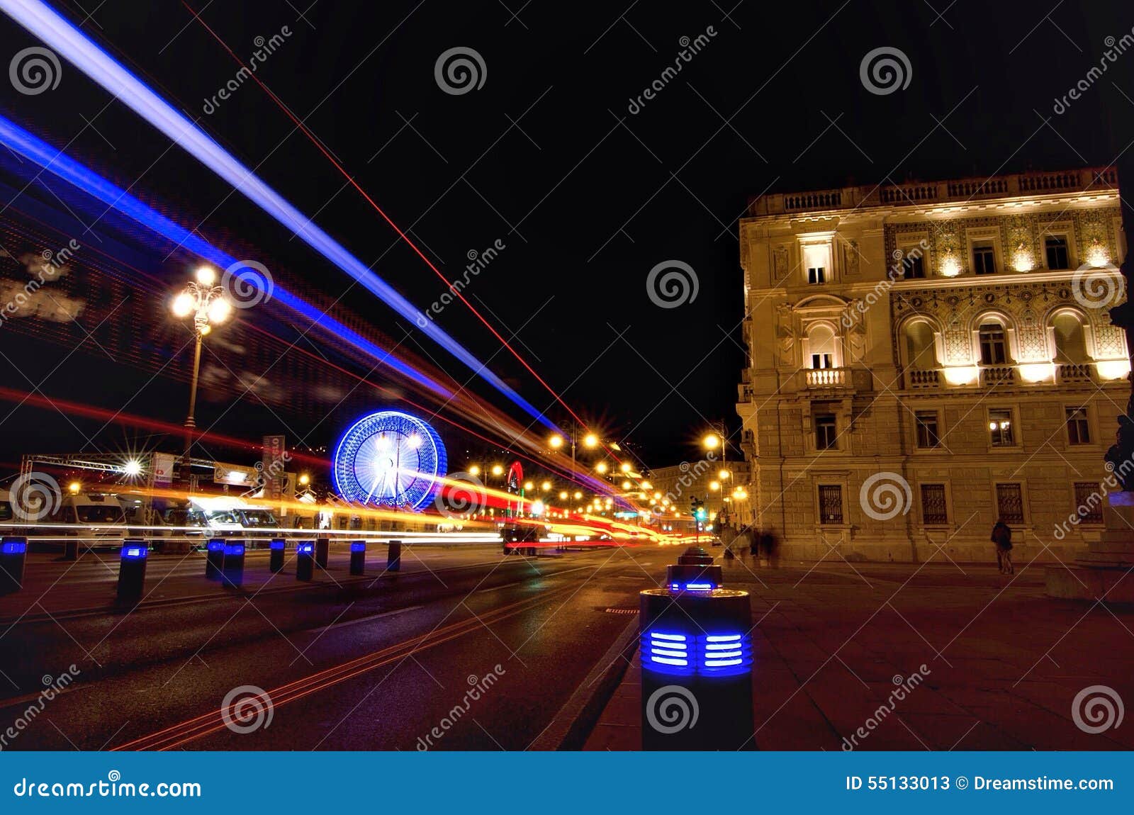 Trieste editorial stock photo. Image of trieste, nigth - 55133013