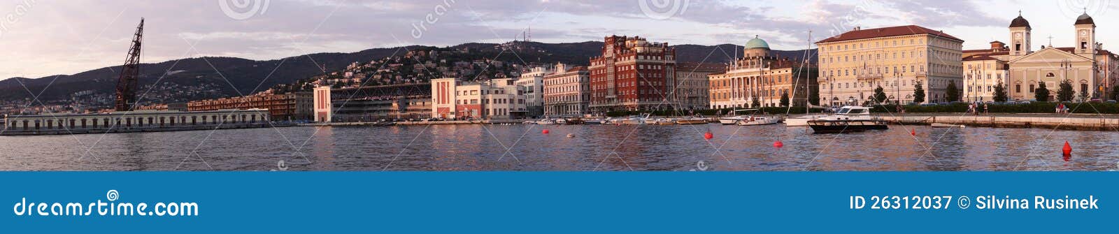 Trieste panorama editorial photography. Image of trieste - 26312037
