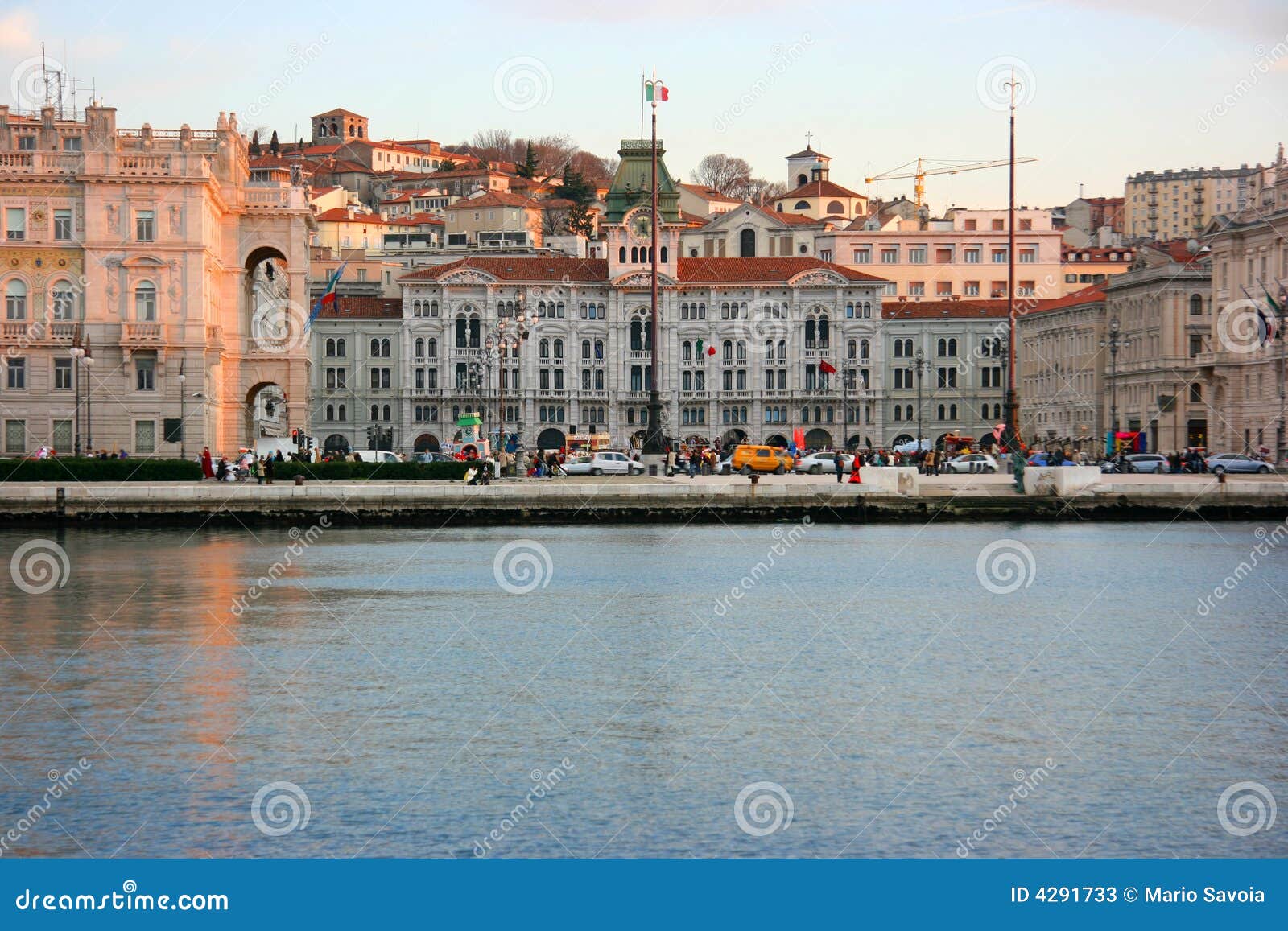 Trieste piazza Unita stock image. Image of majestic, neorenaissance ...