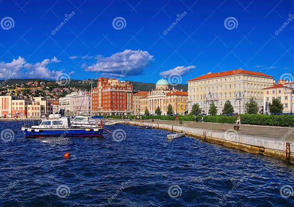 Trieste pier stock photo. Image of harbor, europe, port - 63970988