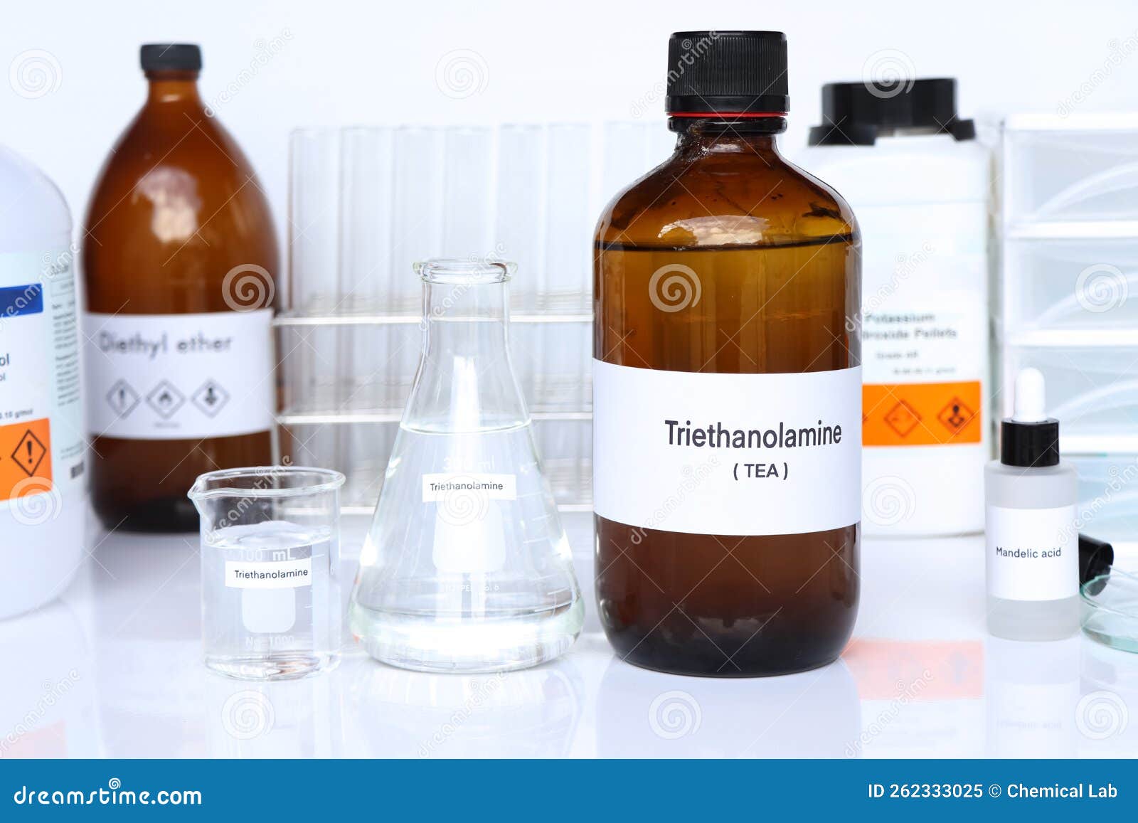 Triethanolamine in Glass, Chemical in the Laboratory Stock Image ...