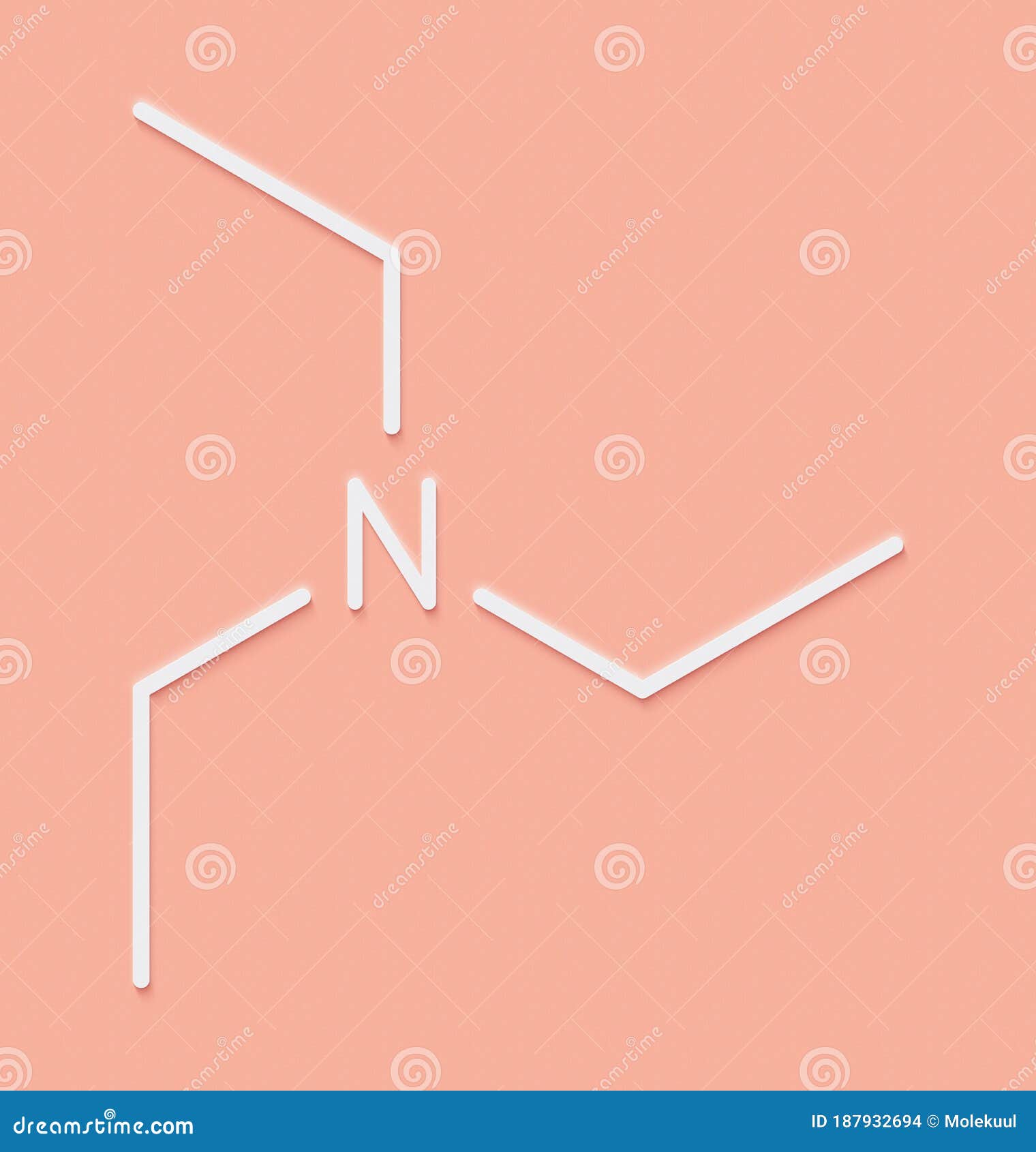 Triethylamine Organic Base Molecule. Skeletal Formula. Stock ...