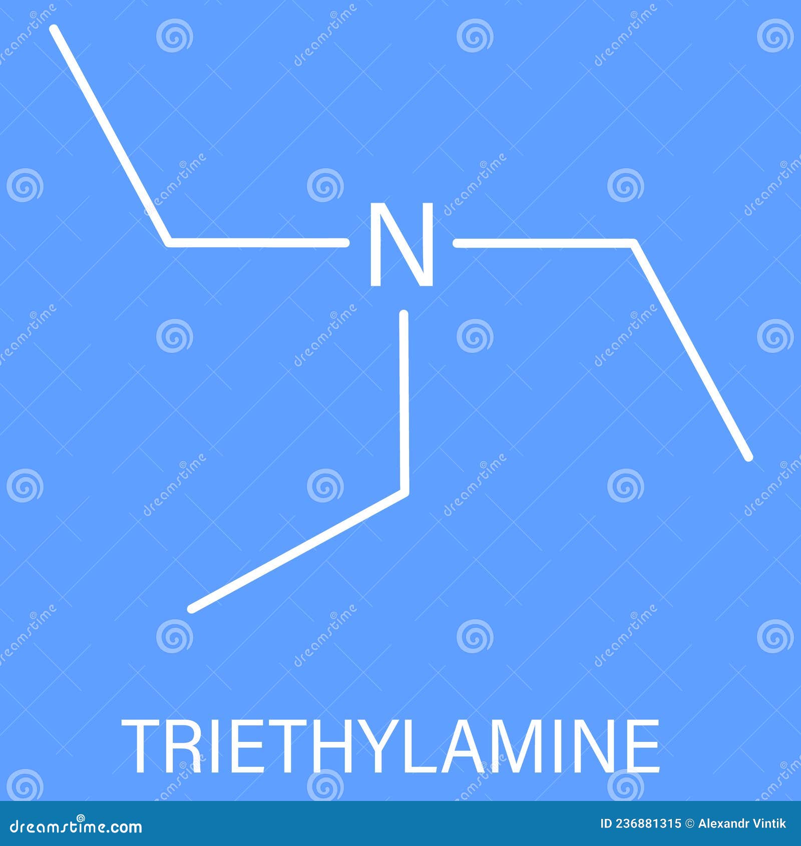 Triethylamine Organic Base Molecule. Skeletal Formula Stock Vector ...