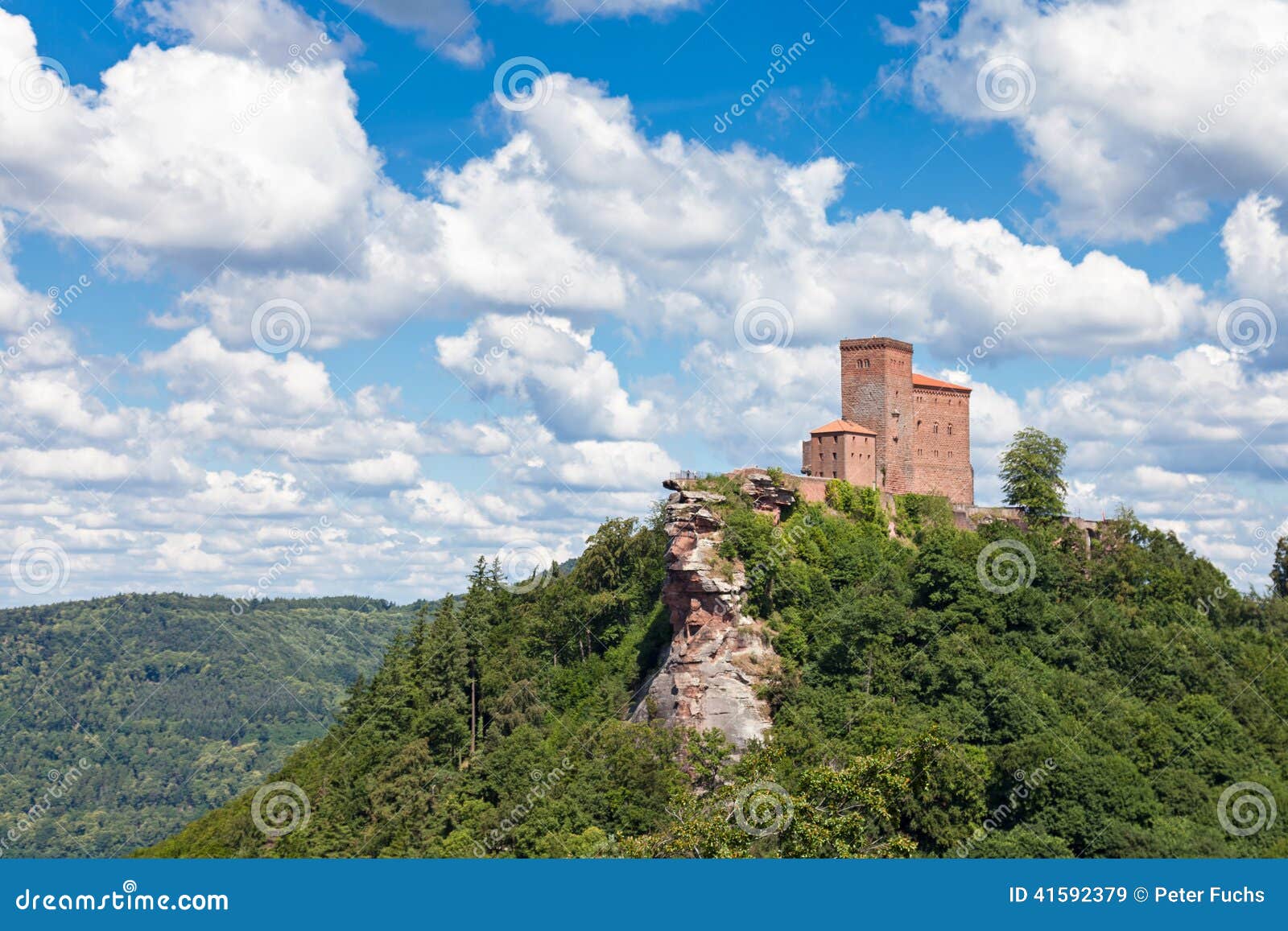 Trifels stock image. Image of rock, ancient, lush, green - 41592379