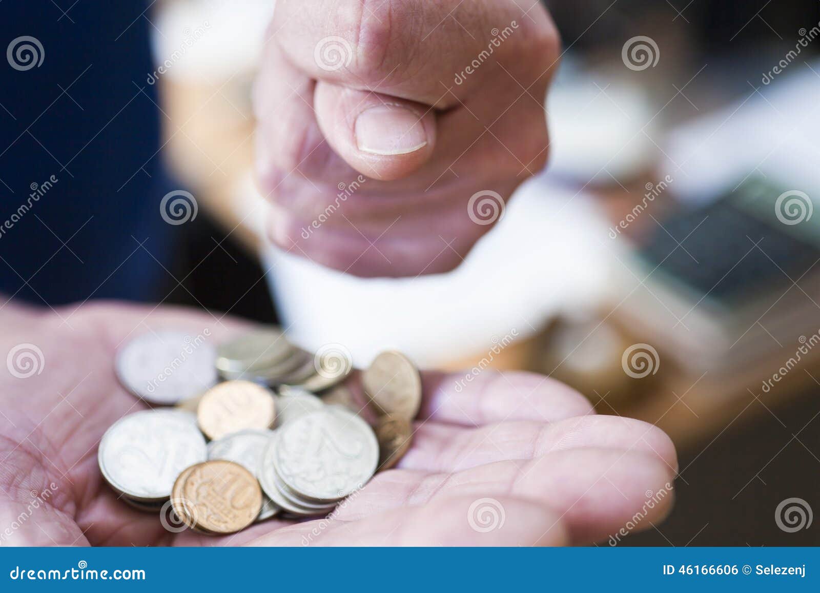 Trifle in a hand stock photo. Image of difficulty, budget - 46166606