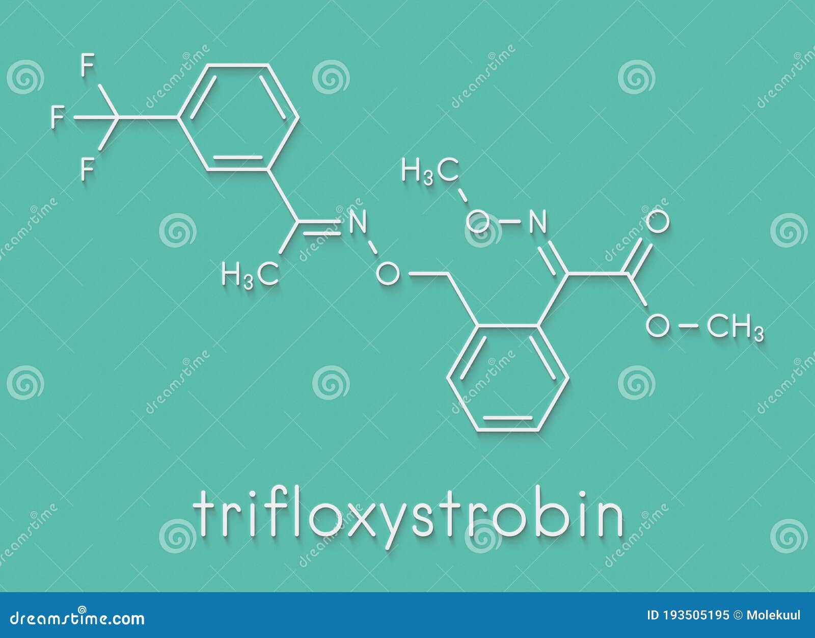 Trifloxystrobin Fungicide Molecule. Skeletal Formula Stock Illustration ...