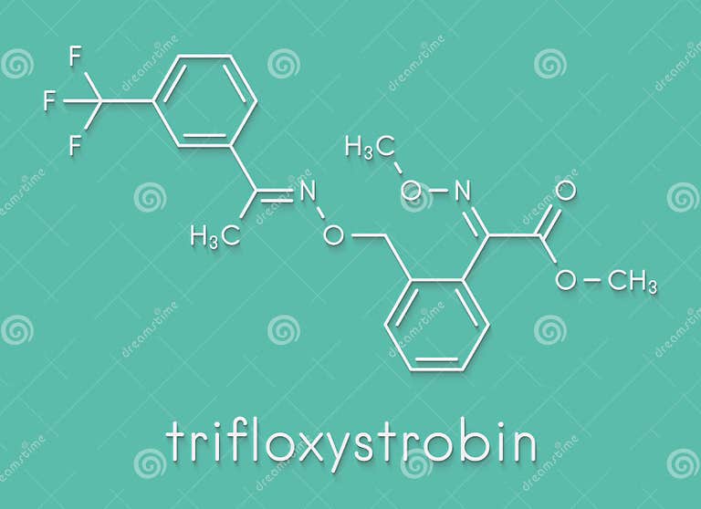 Trifloxystrobin Fungicide Molecule. Skeletal Formula Stock Illustration ...