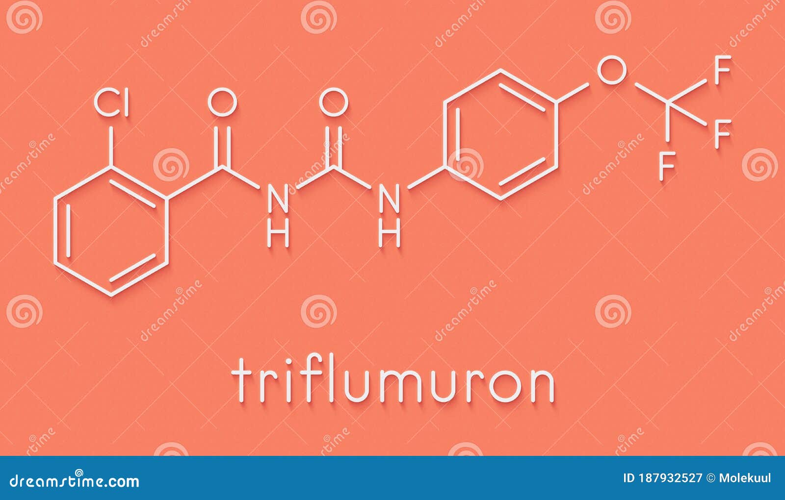 Triflumuron Insecticide Molecule. Skeletal Formula. Stock Illustration ...