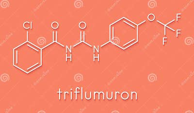 Triflumuron Insecticide Molecule. Skeletal Formula. Stock Illustration ...